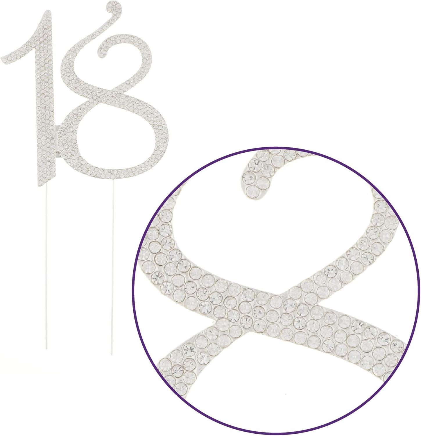 18 Cake Topper for 18th Birthday Number Party Supplies & Decoration ...