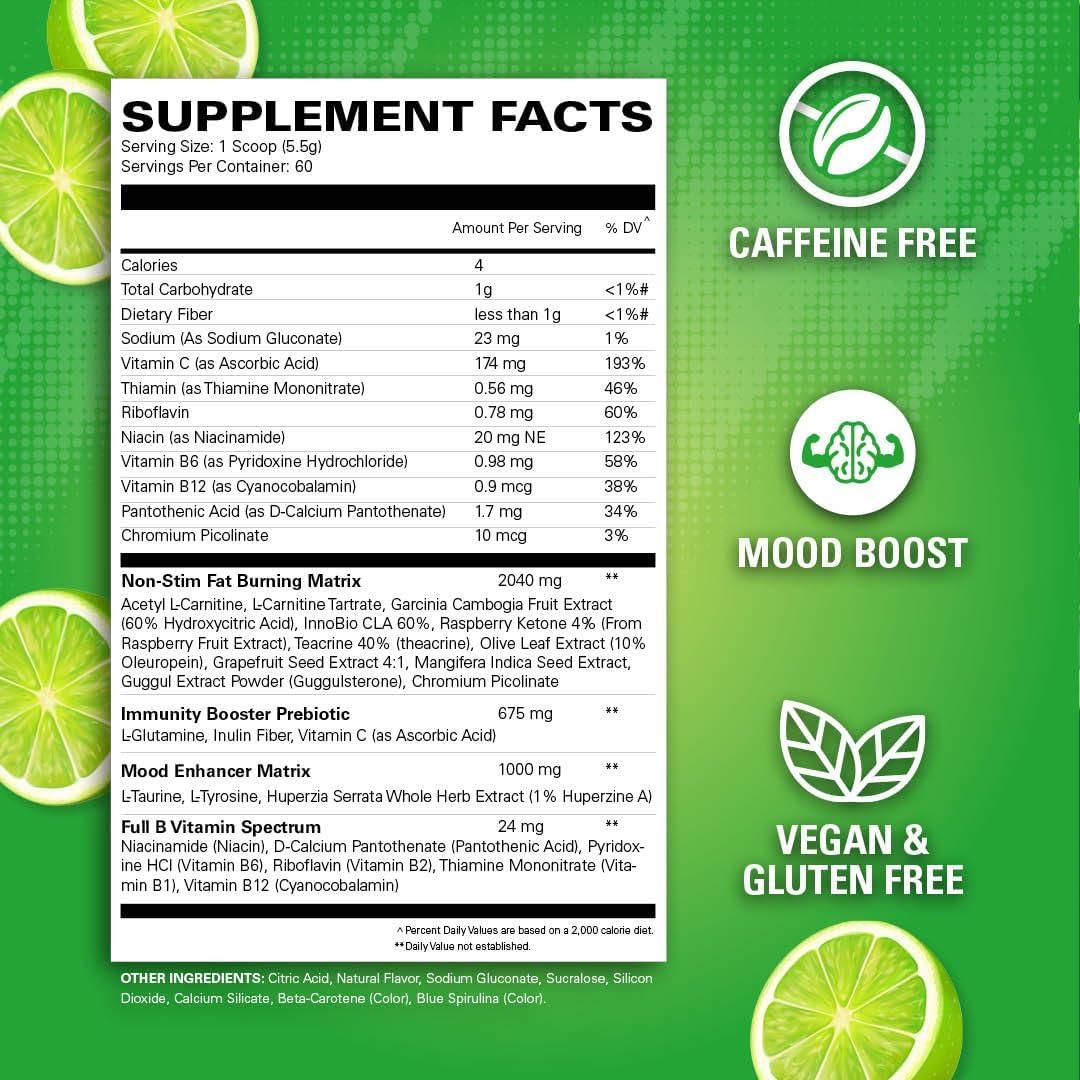 EHP Labs OxyShred Non Stimulant Thermogenic Pre Workout Powder - Stim ...