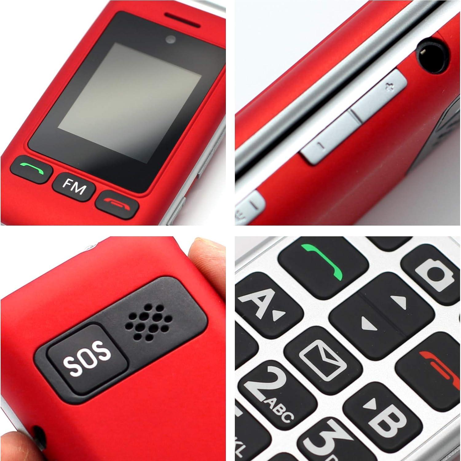 Artfone Dual Screen Flip Phone for Elderly | Easy-to-Use Big Button ...