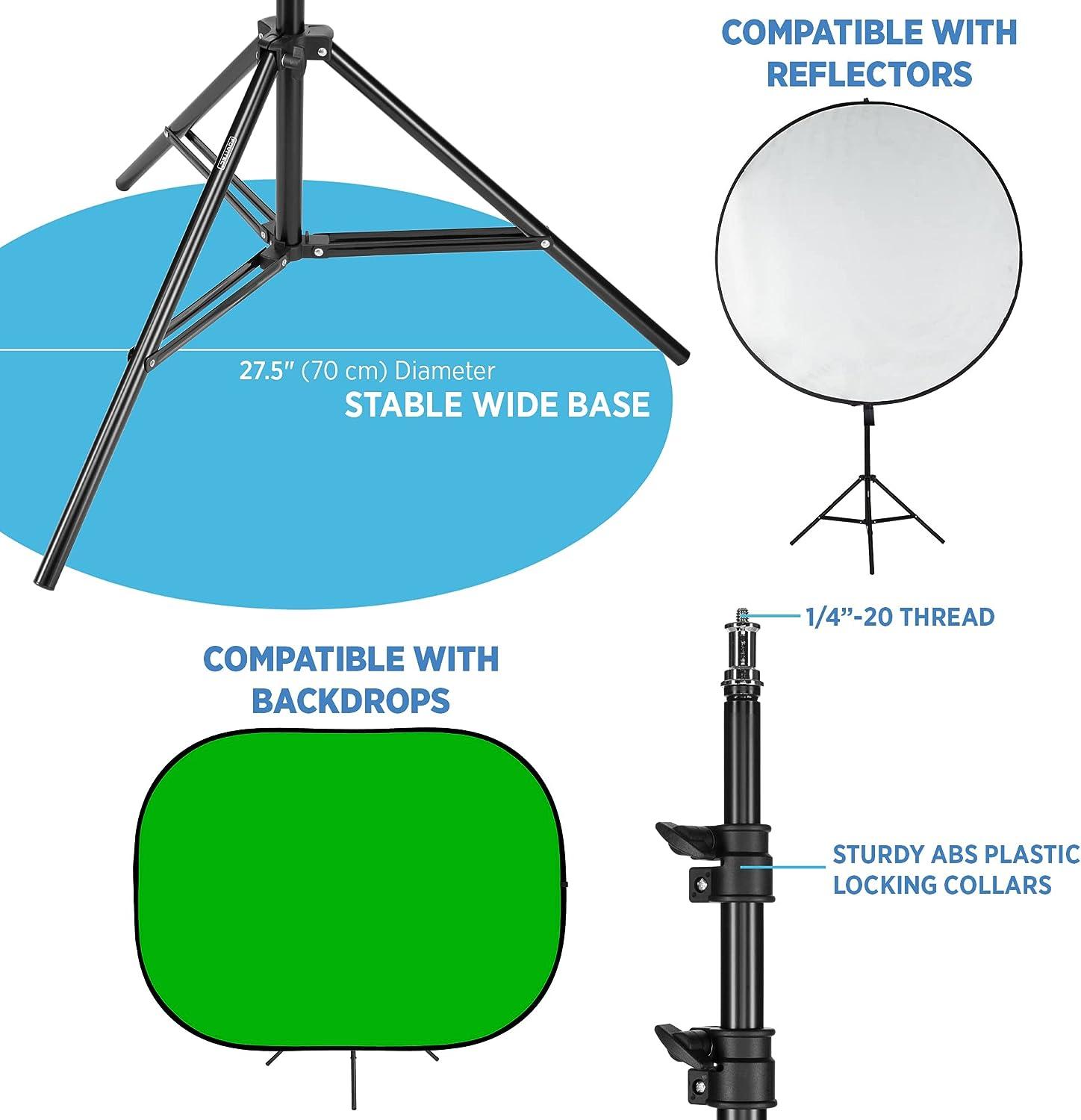 Fovitec 7'6 Spring Cushioned Background Stand Kit with Clip - Ideal for ...