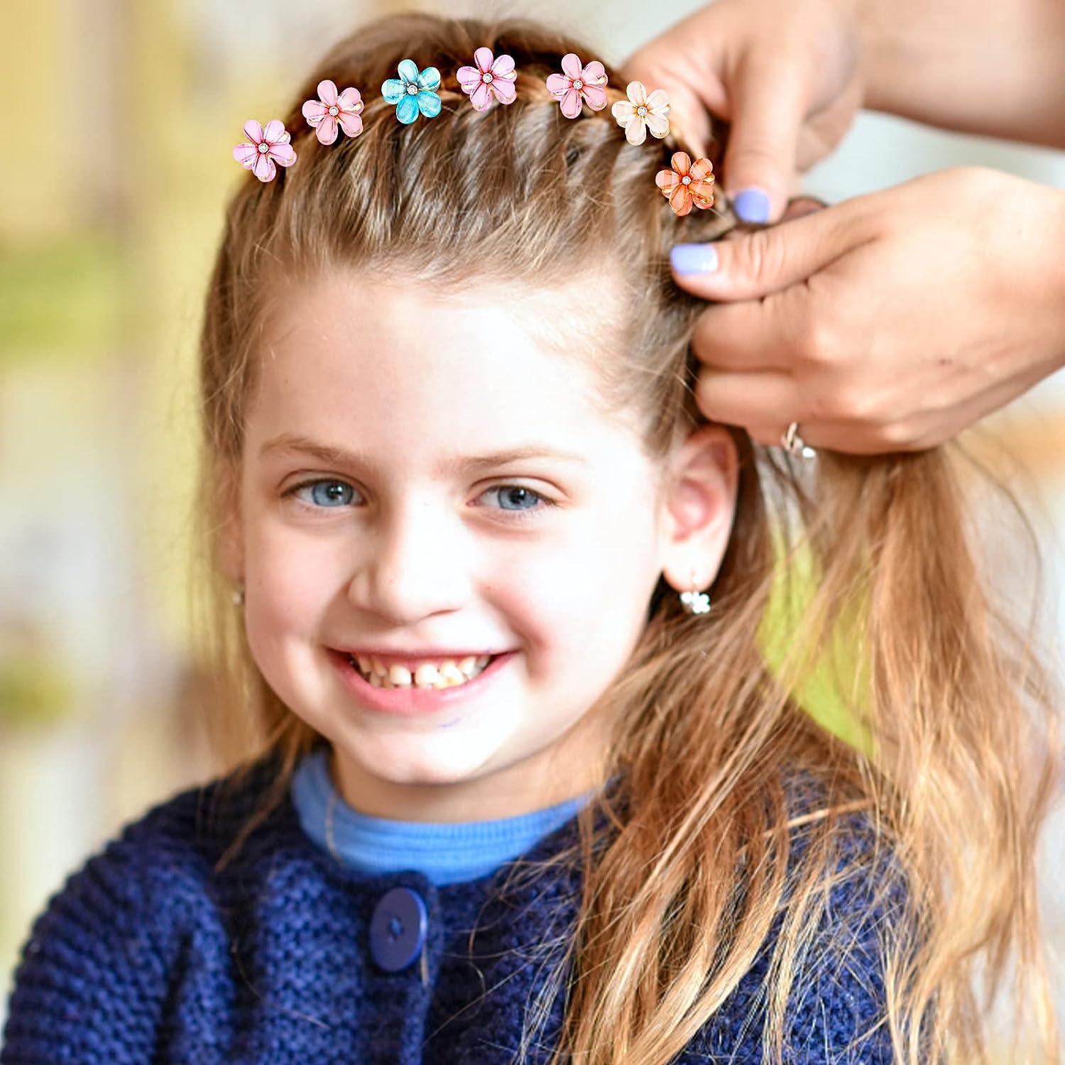 Crystal Small Flower Hair Clips - Set of 12 | Cute Hair Barrettes for ...