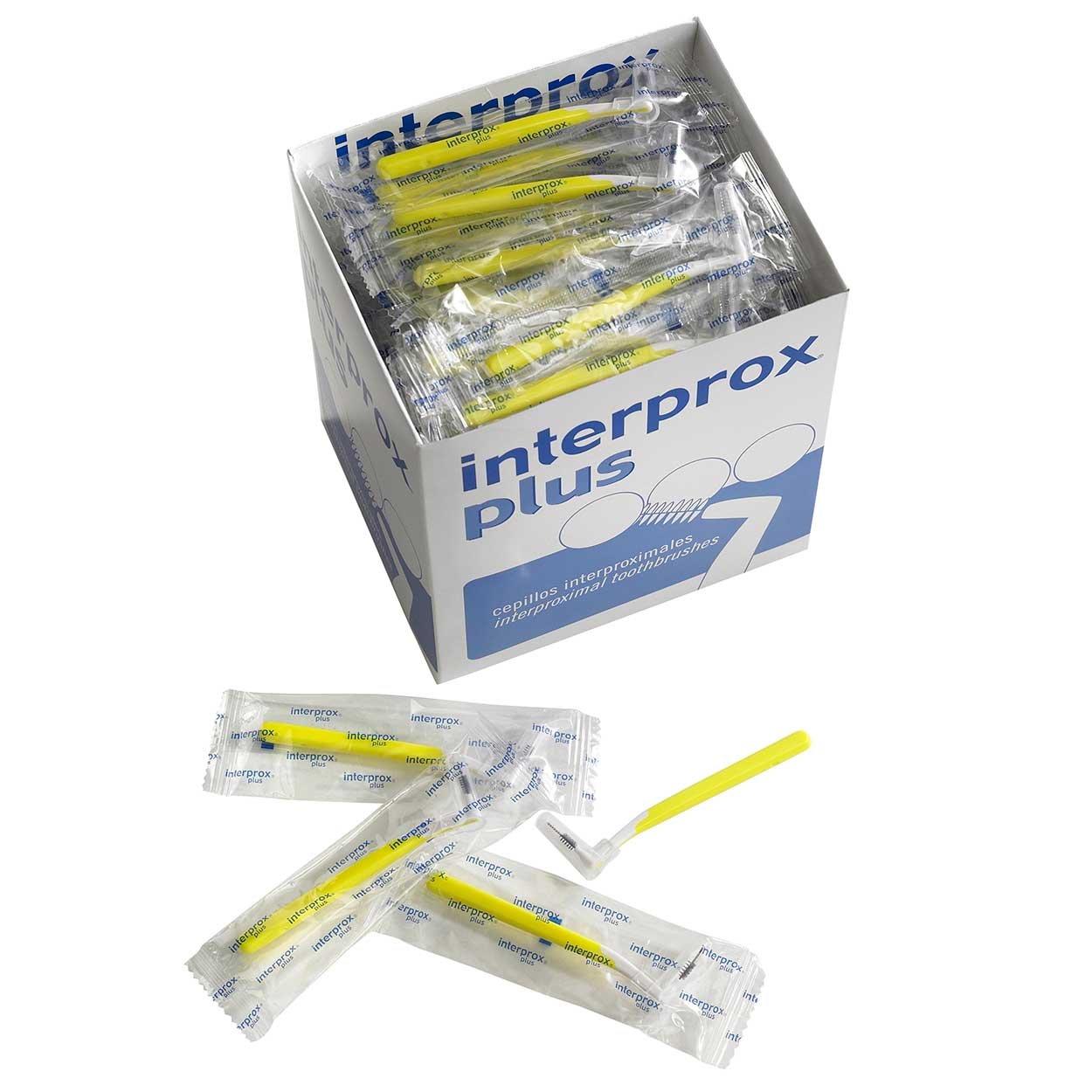 Interprox Plus Interdental Brushes Box of 100 (Yellow Mini) - Optimal ...