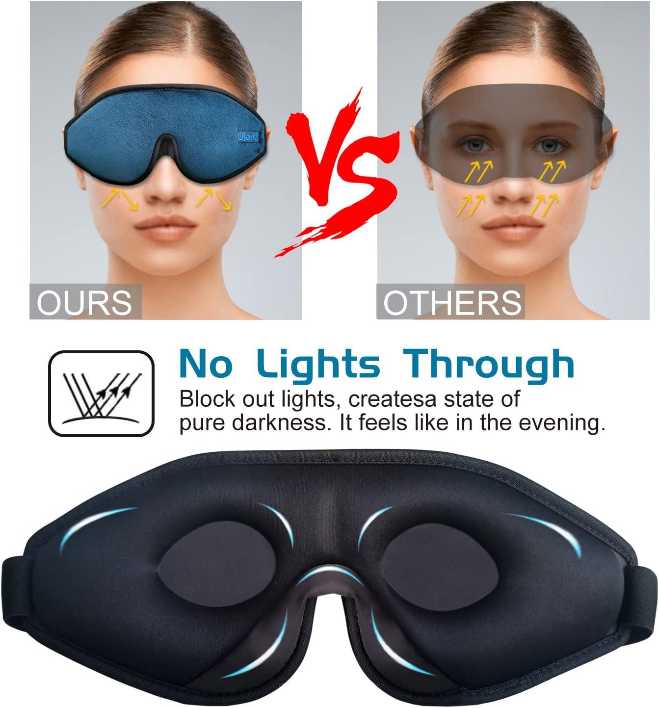Weighted 3D Eye Sleeping Mask | Patented Design for 100% Blackout ...