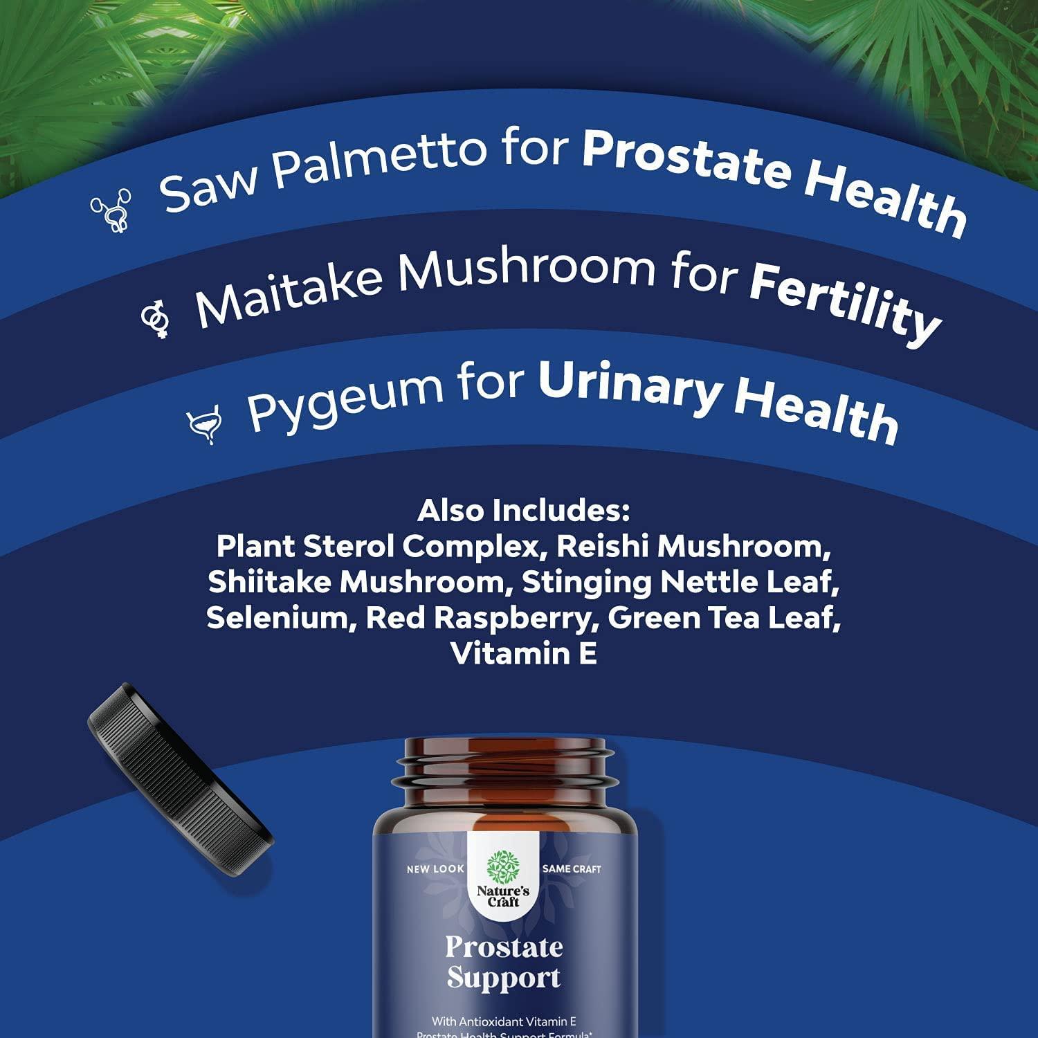 Natural Prostate Support Supplement | Saw Palmetto Extract Capsules for ...