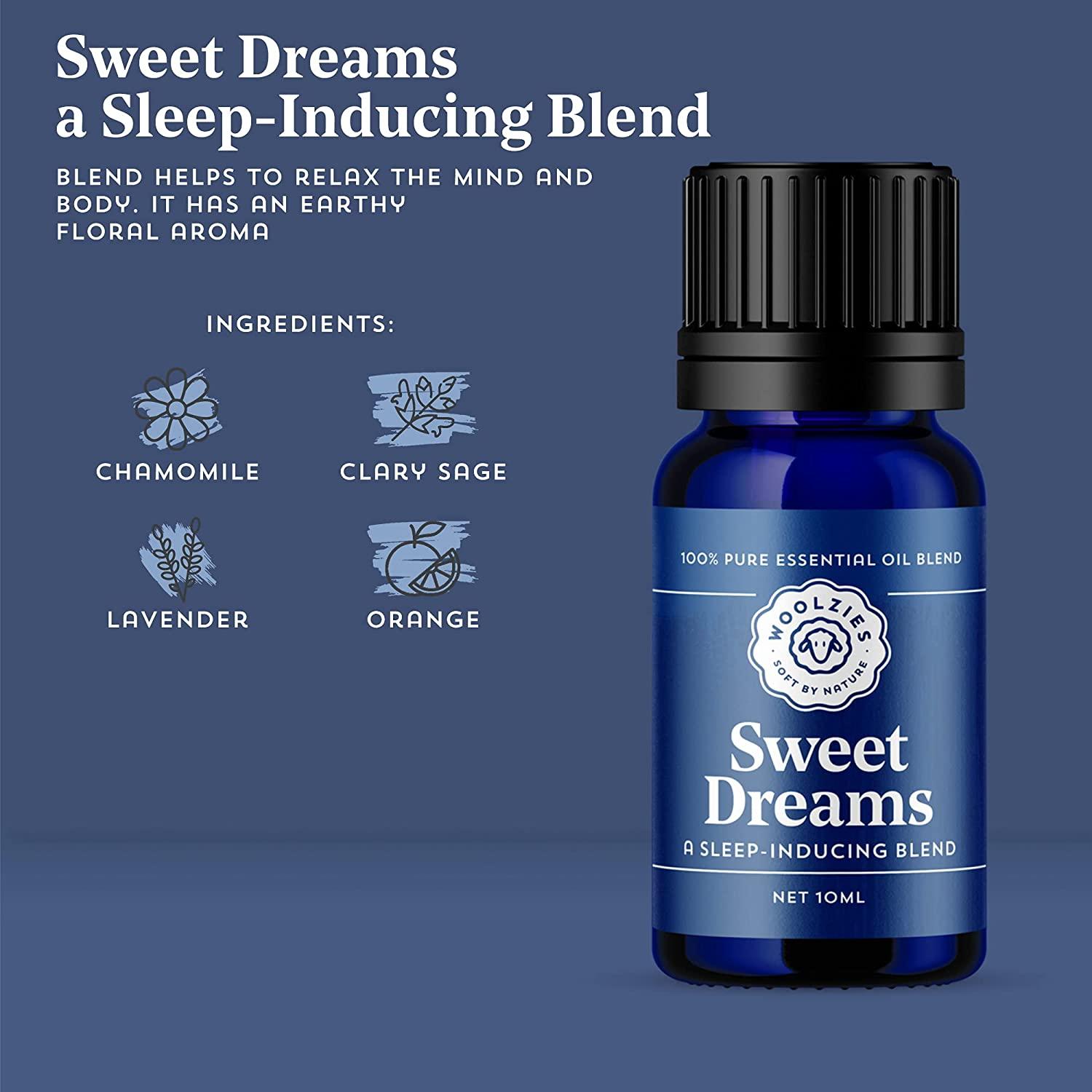 Woolzies Sleep Collection Essential Oil Blend Set - Sweet Dreams, Relax & Stress Relief Oils ...