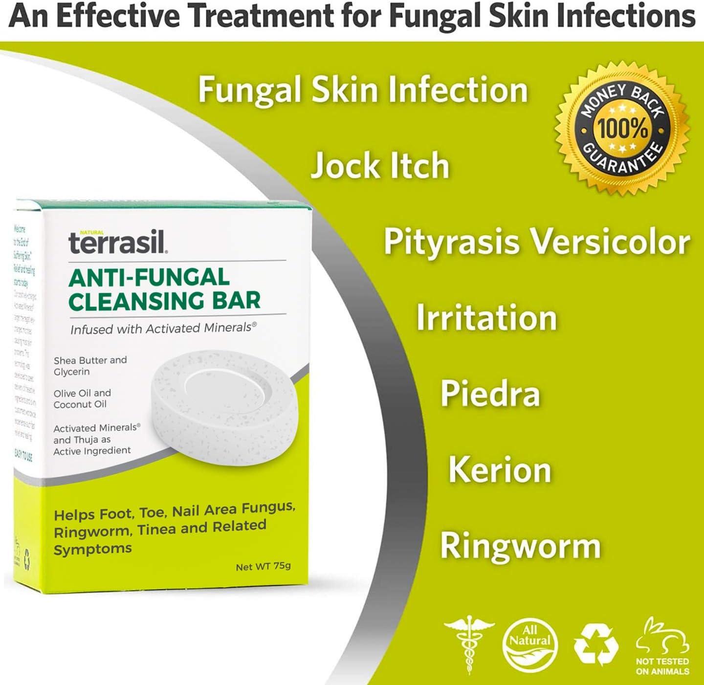 Terrasil Anti-Fungal Cleansing Bar 75g - Medicated Soap for Effective ...