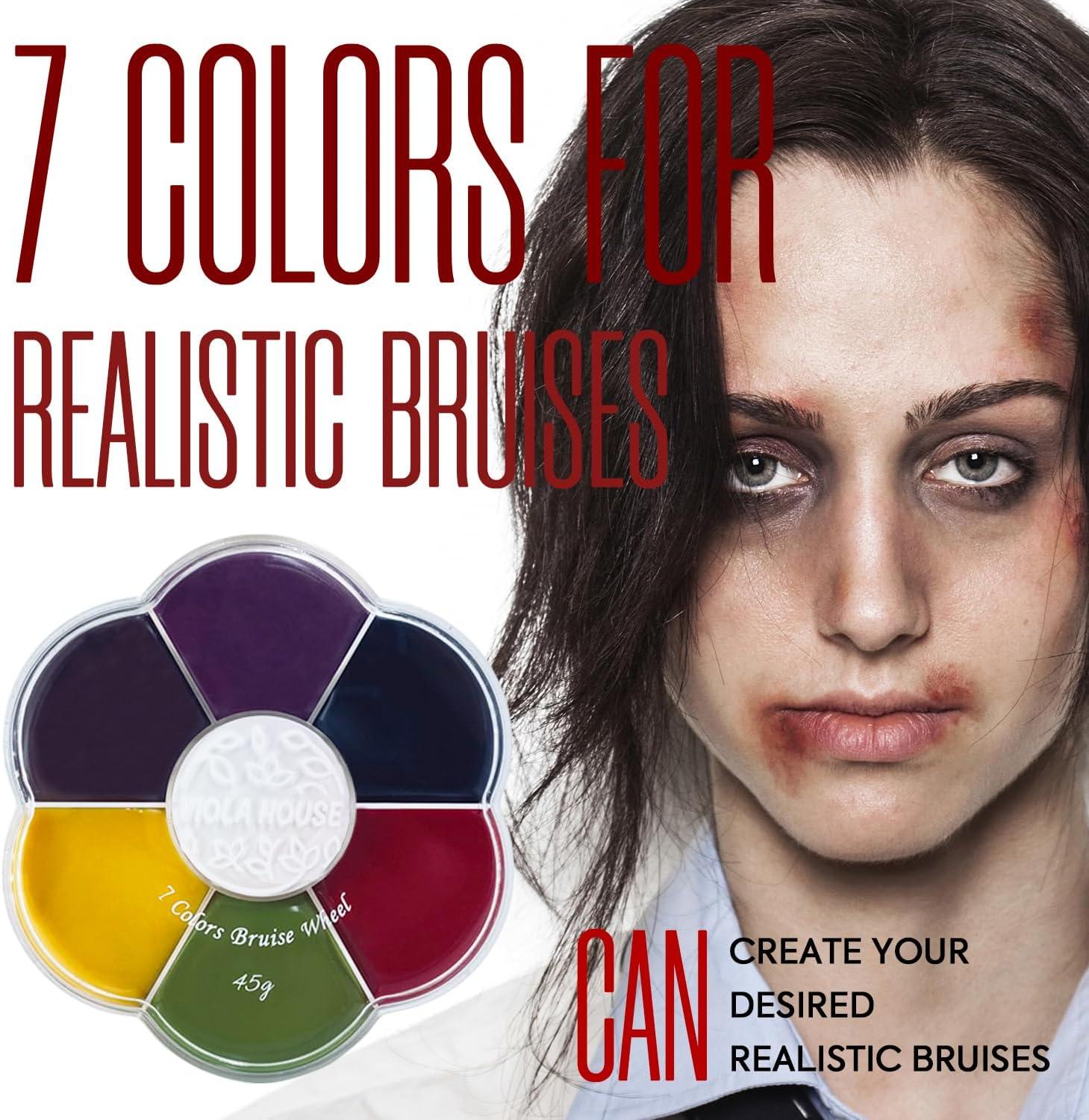 VIOLA HOUSE Halloween Special Effects Makeup Kit - 7 Colours, Bruise ...