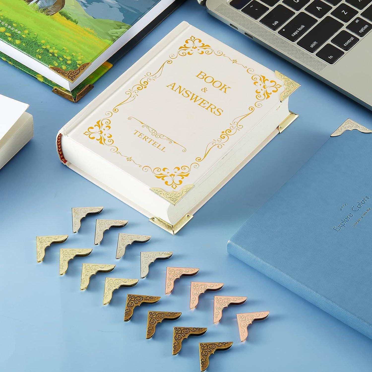 160 Pieces Metal Book Corner Protector Iron Corner Triangle Decorative ...