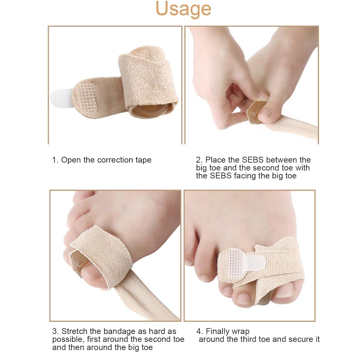 Adjustable Toe Separators with Gel Spacers - Foot Care Toe Corrector ...