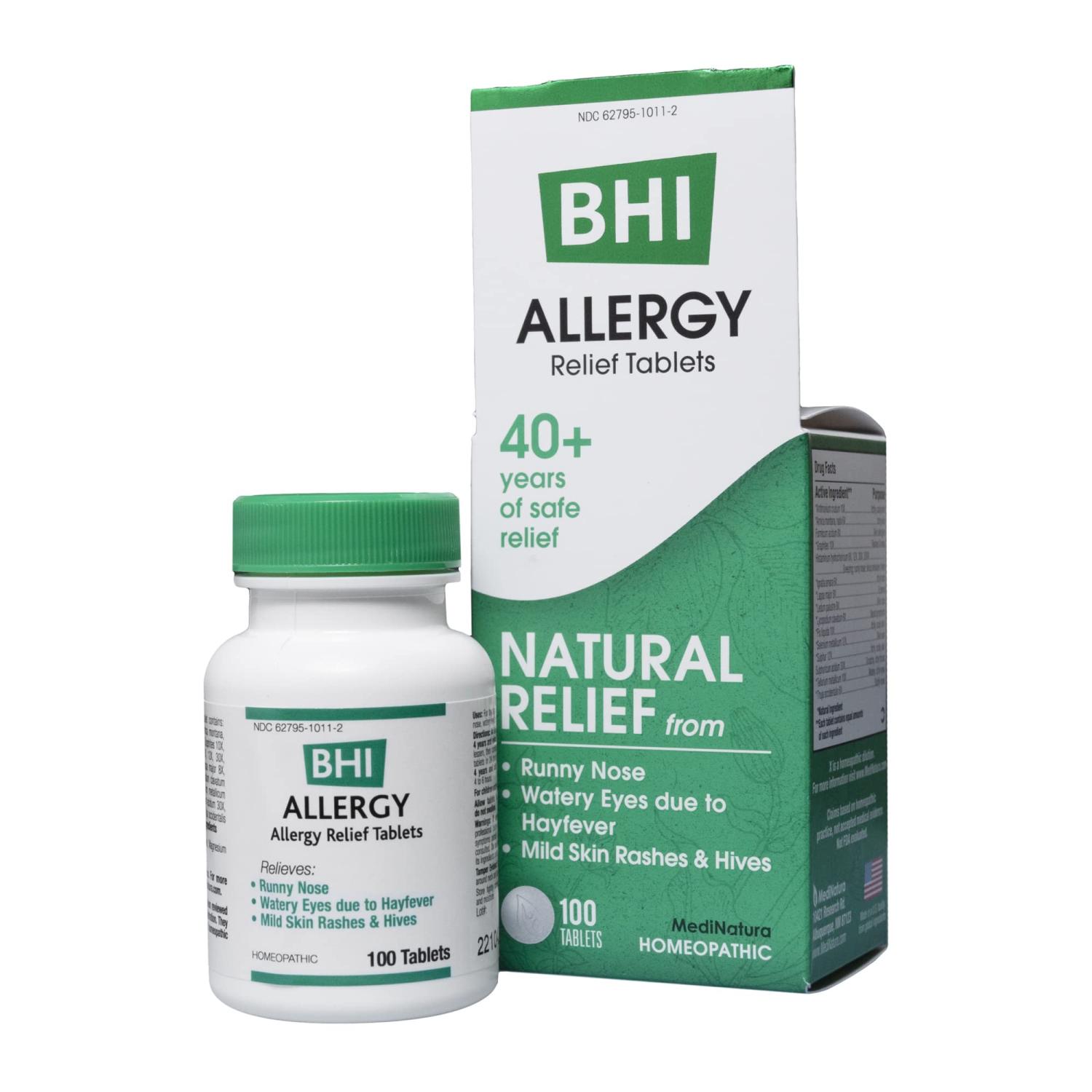 BHI Allergy Relief - Natural Homeopathic Solution | 100 Tablets for ...