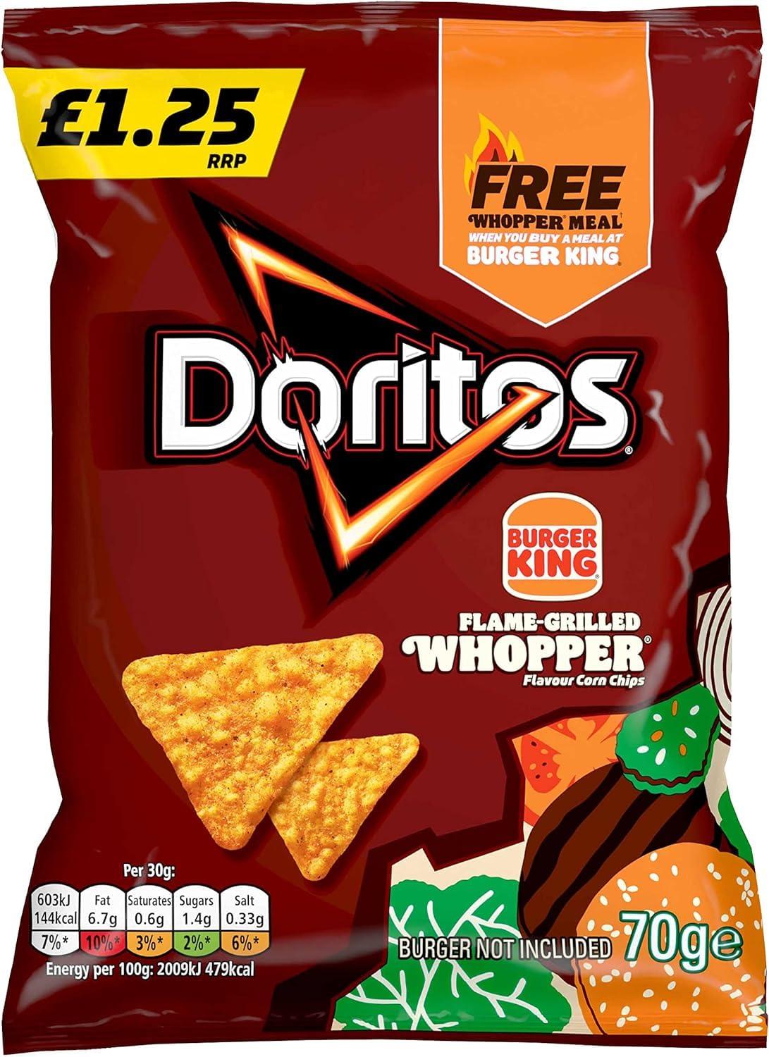 Doritos Burger King Flame Grilled Whopper 70g (30 Bags x 70g) | Buy Now ...