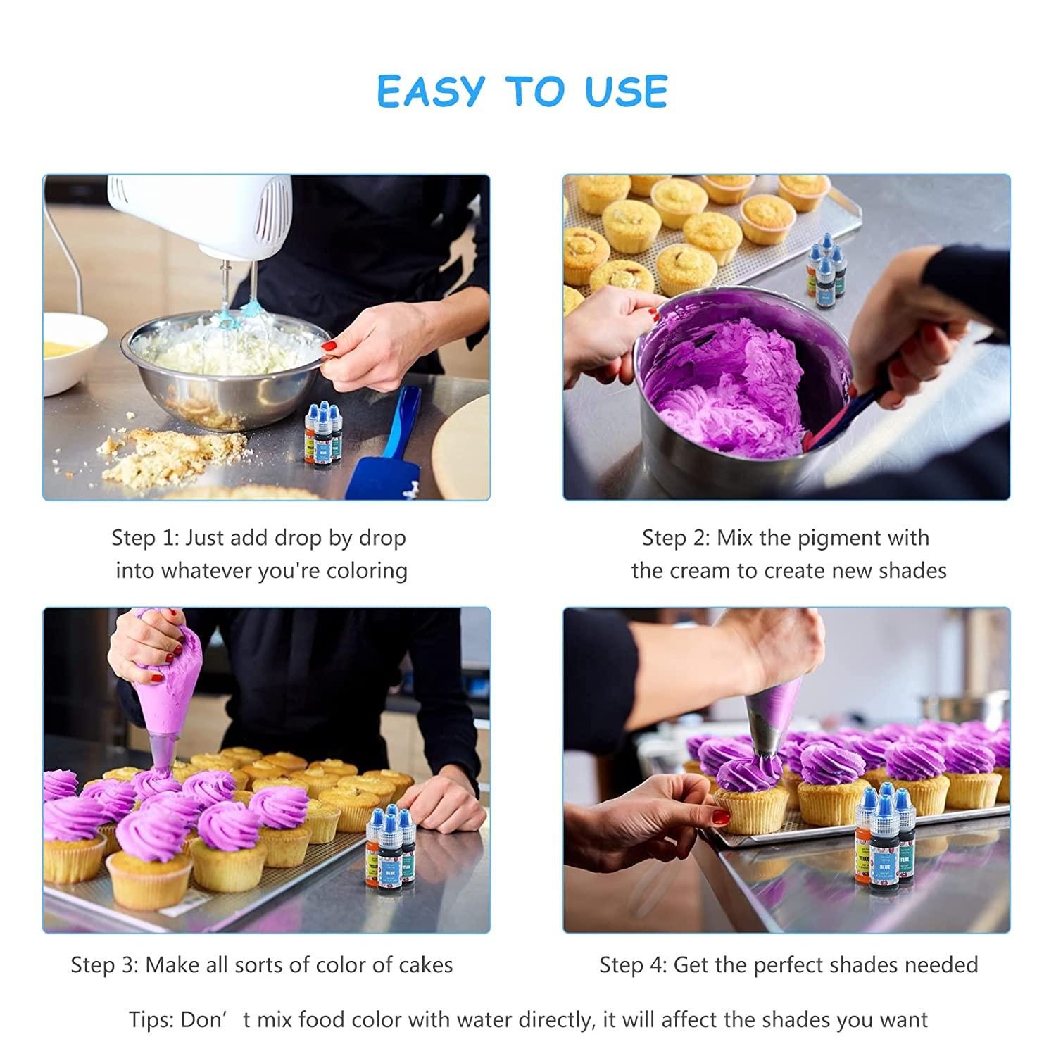 how to make purple icing with food coloring
