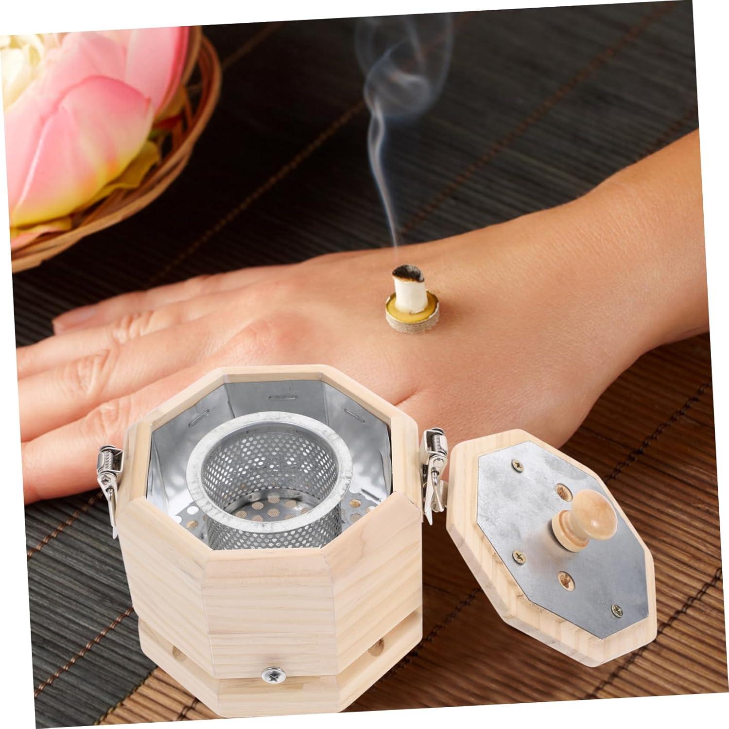 Lurrose Moxibustion Box - Universal Moxa Stick Holder & Cone Rolling ...