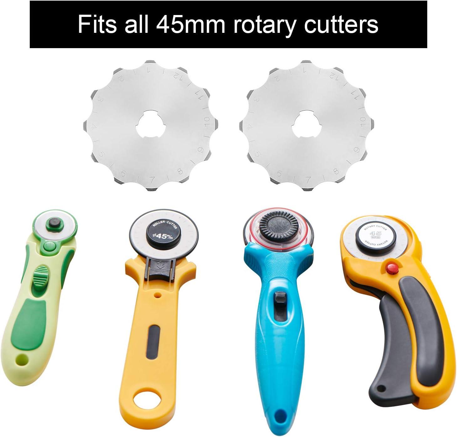 2-Piece 45mm Perforating Rotary Replacement Blades with Plastic Box ...