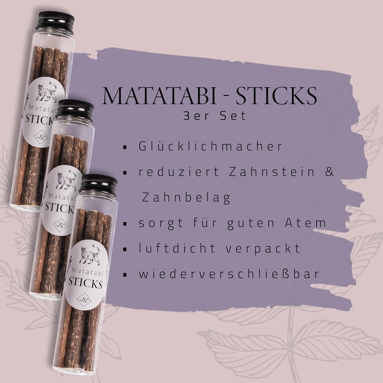 Buy Ne & No Gift Set with Natural Matatabi Sticks | 24 Dental Care Cat ...