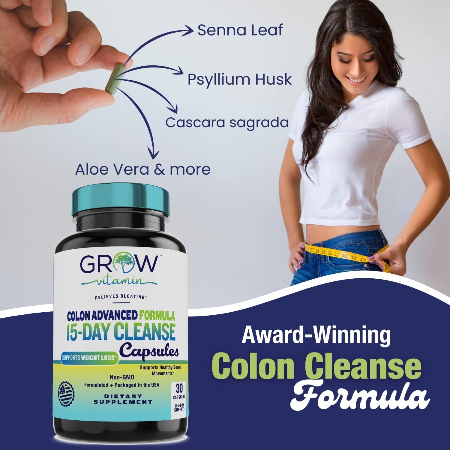 Colon Advanced Formula 15 Day Cleanse - Natural Herbal Laxative for ...