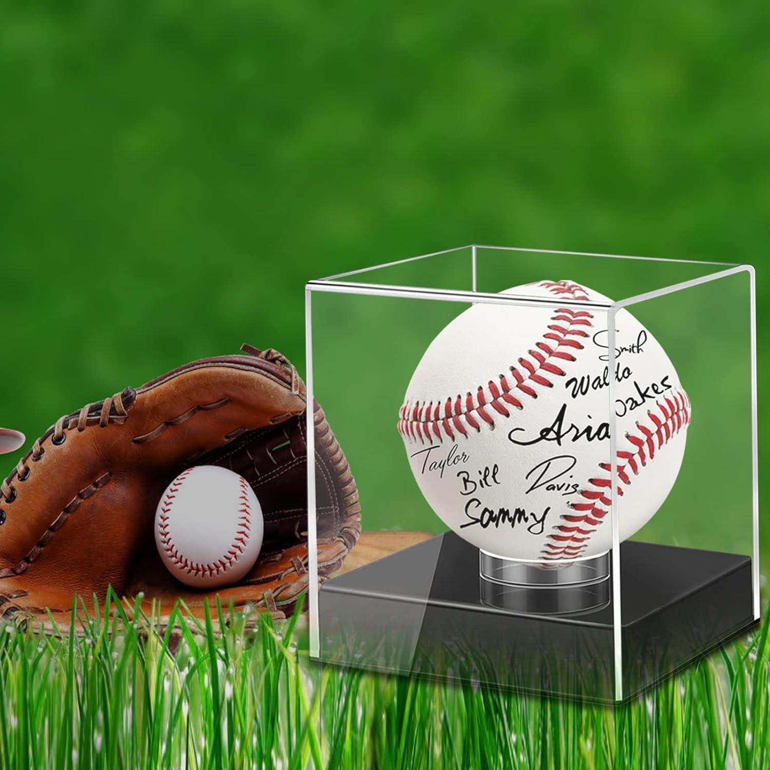 Acrylic UV Protected Baseball Display Case for Memorabilia - Clear Cube ...