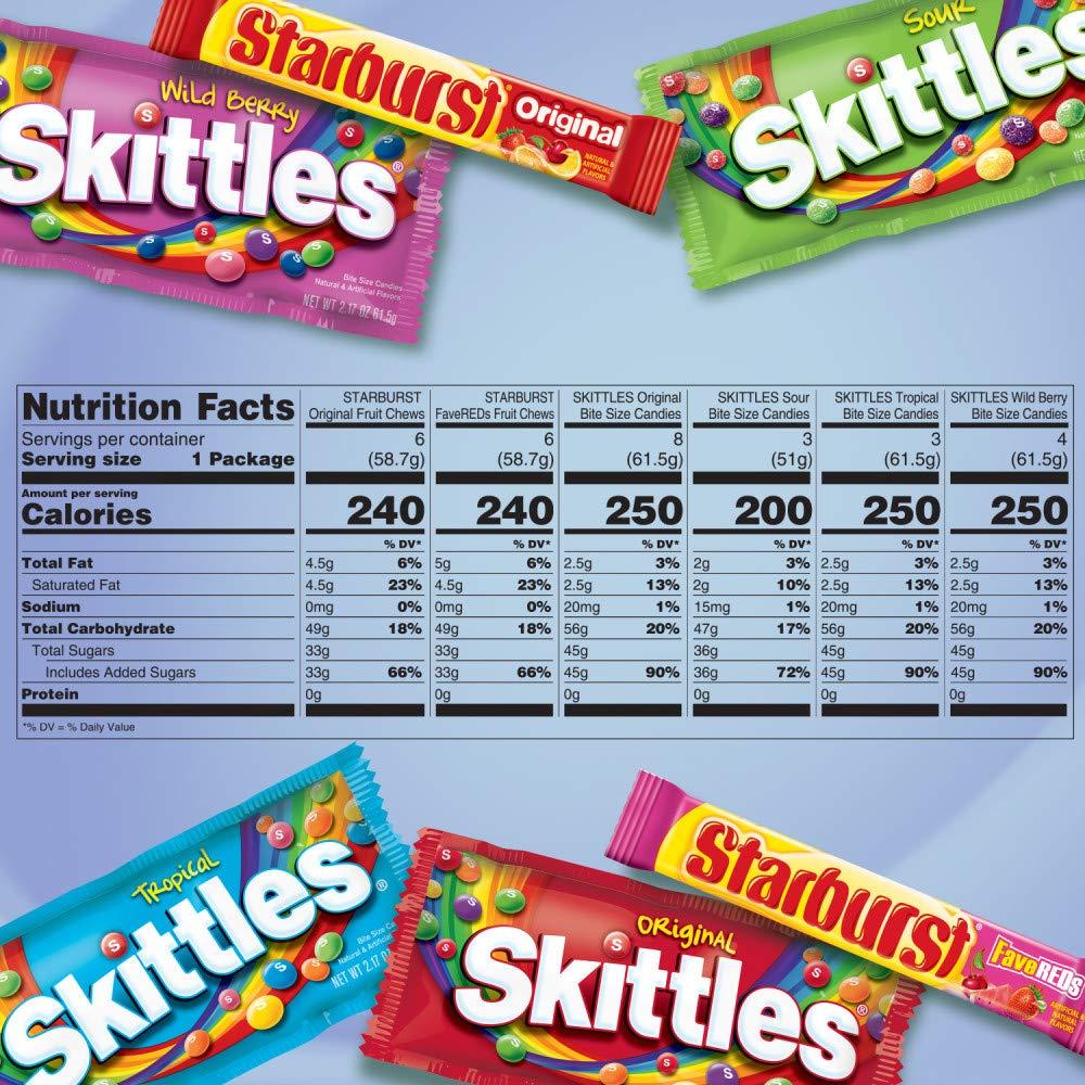 Valentine's Day Candy Mix: Skittles & Starburst 67.79oz Box - 30 Count ...