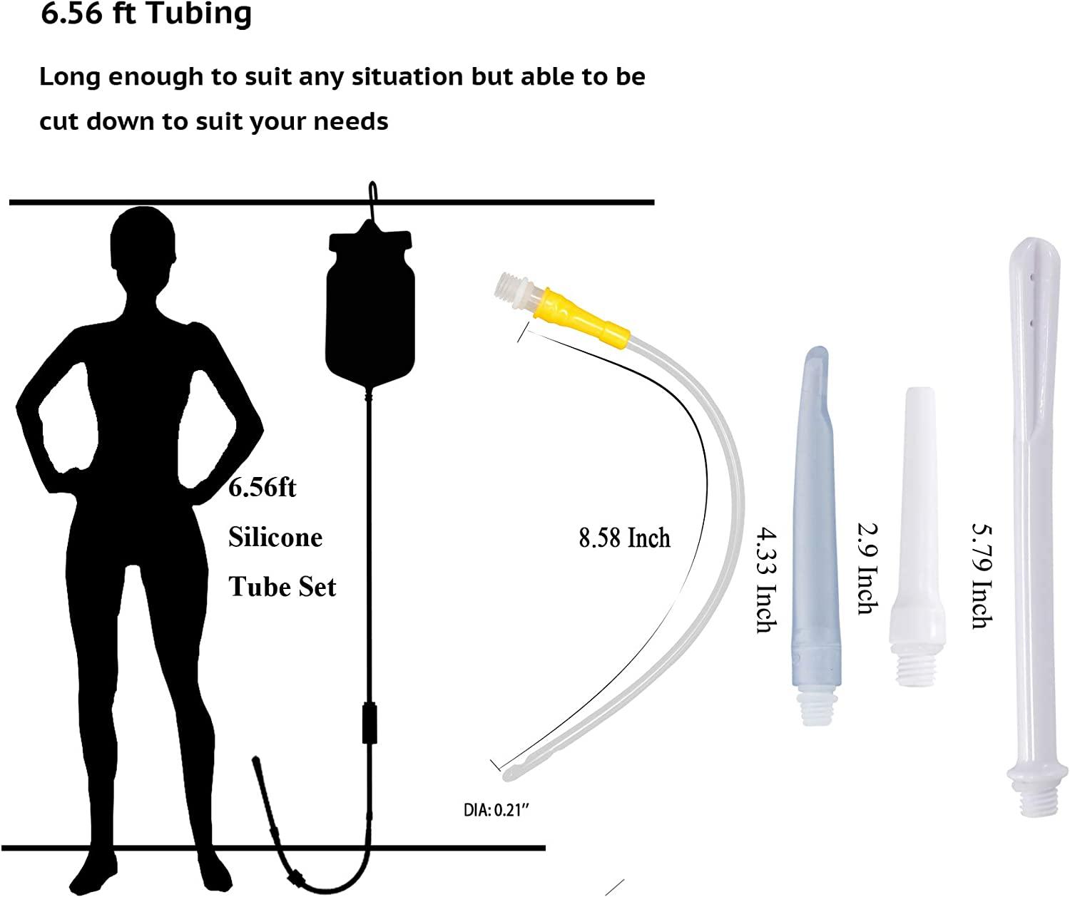 Topquafocus Large Enema Bucket Kit - Anti-backflow Enema Kit for Colon ...