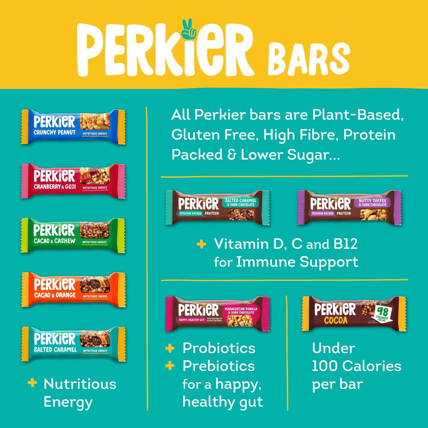 Perkier Madagascan Vanilla & Dark Chocolate Snack Bars (15 Pack ...
