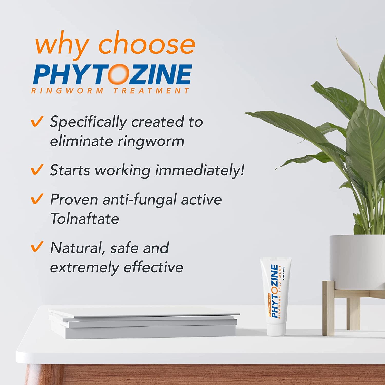 PHYTOZINE Ringworm Cream - Powerful Anti-Fungal Tolnaftate Treatment ...
