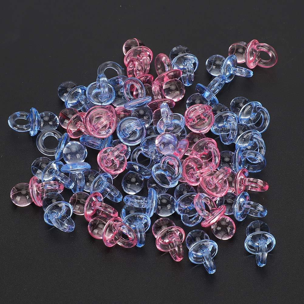 100 Pack Color Acrylic Mini Pacifiers - Bright Baby Soothers in ...