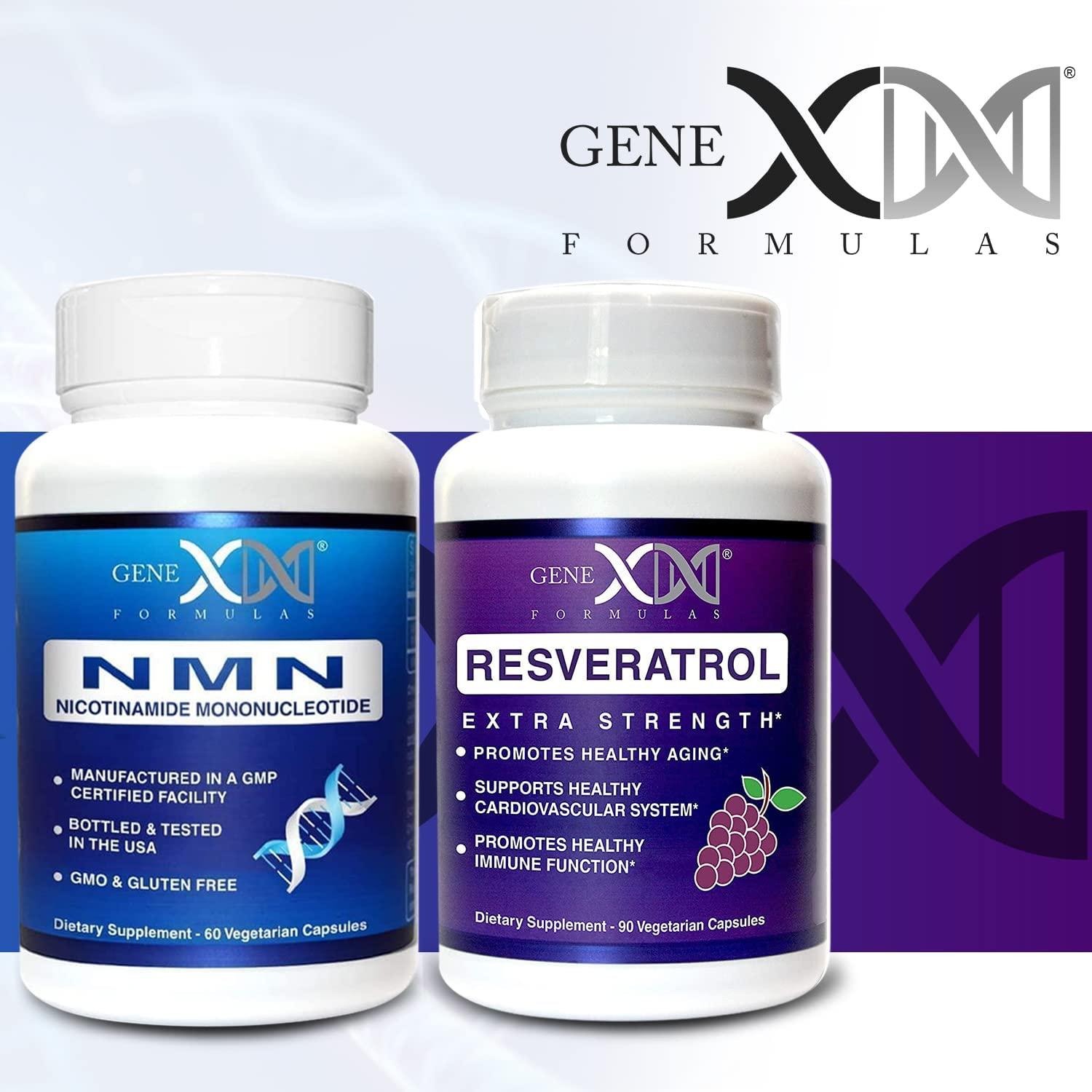 GENEX NMN and Resveratrol Dynamic Duo Supplements | 250mg NMN + 1500mg Resveratrol w/ BioPerine ...