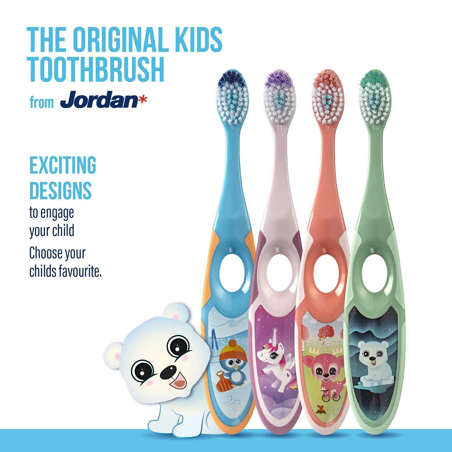 Jordan Step 2 Kids Toothbrush 3-5 Years | Soft Bristles | BPA Free | 4 ...