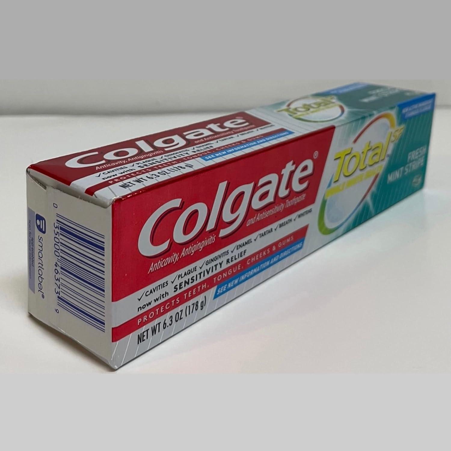 Colgate Total Fresh Mint Stripe Toothpaste 6 oz - Pack of 2 | Buy Now ...