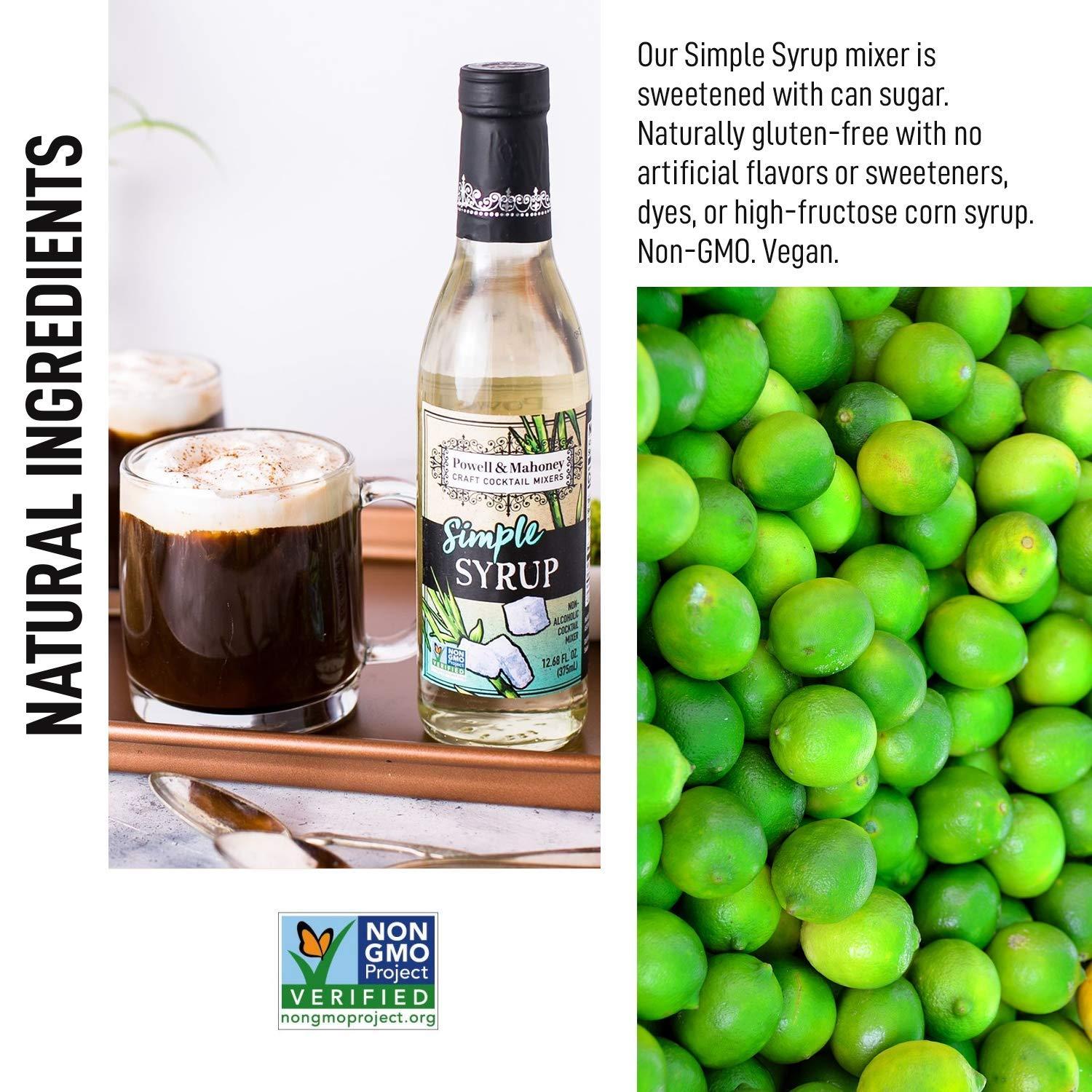 Powell & Mahoney Simple Syrup - Non-GMO Craft Cocktail Mixer - No ...