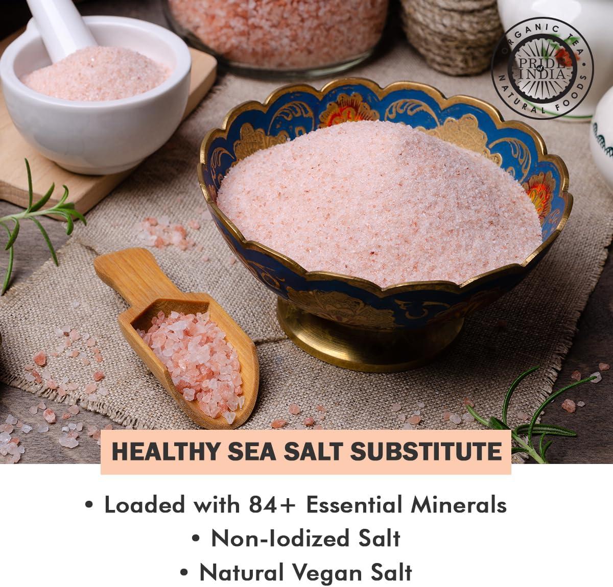 Pride Of India - Pure Himalayan Pink Salt - Enriched w/ 84+ Natural ...