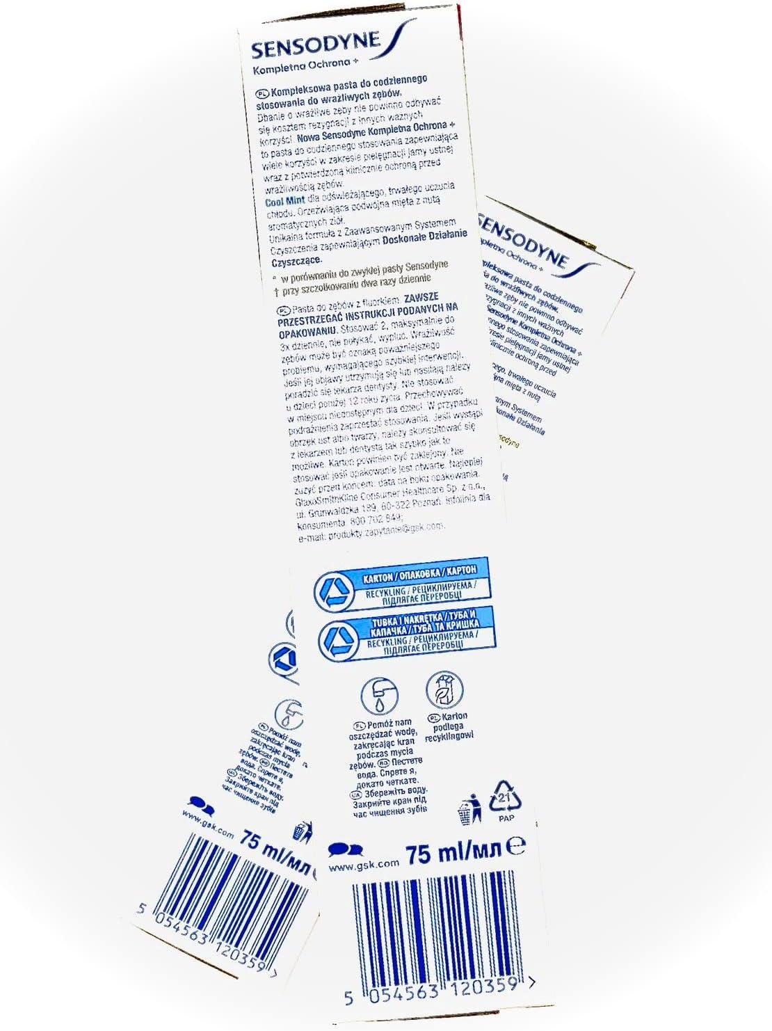 SENSODYNE Complete Protection Toothpaste 2 x 75ml - Optimal Care for ...