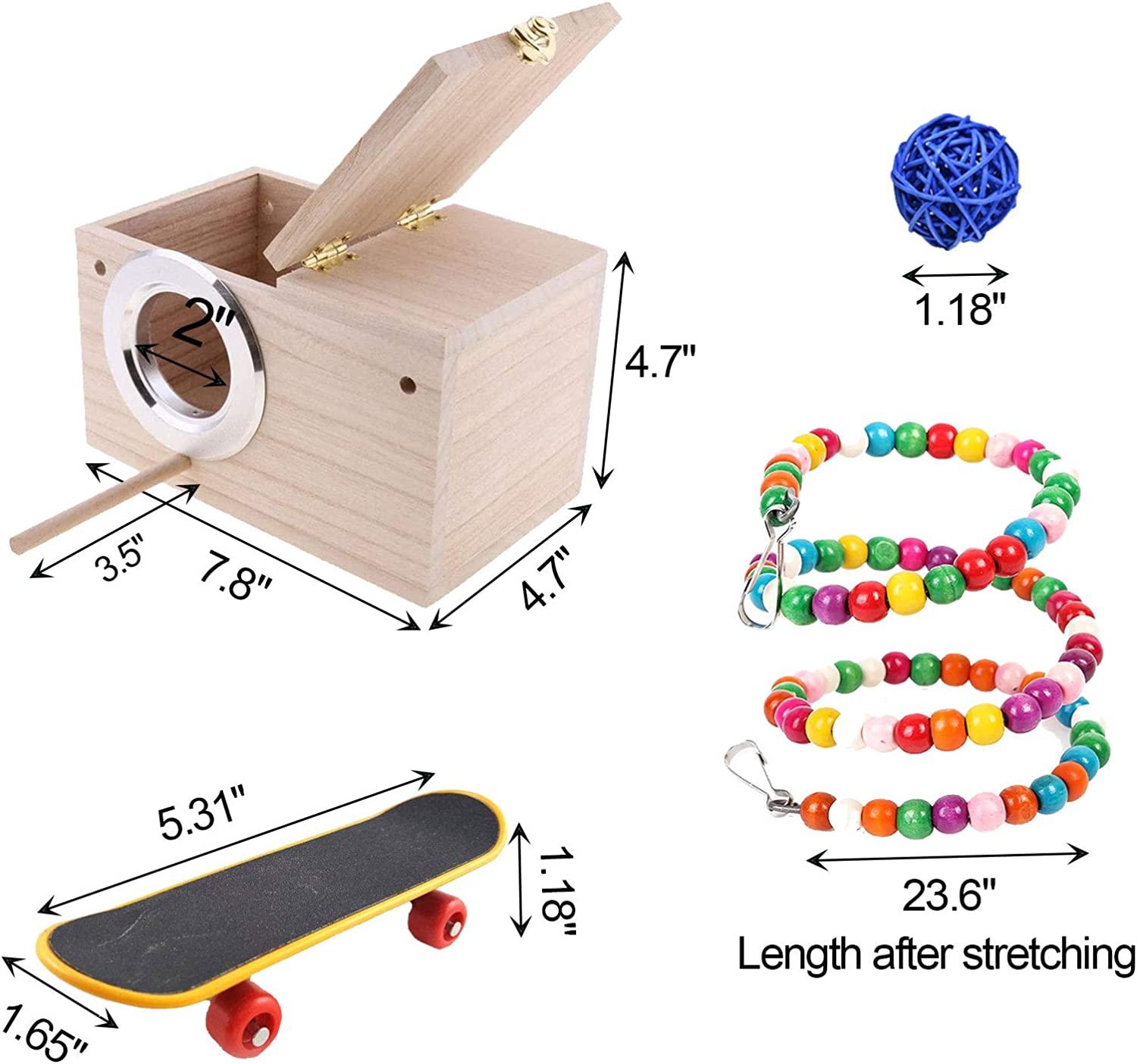 Kathson Parrot Nest Breeding Box with Perches - Small Size | Natural ...