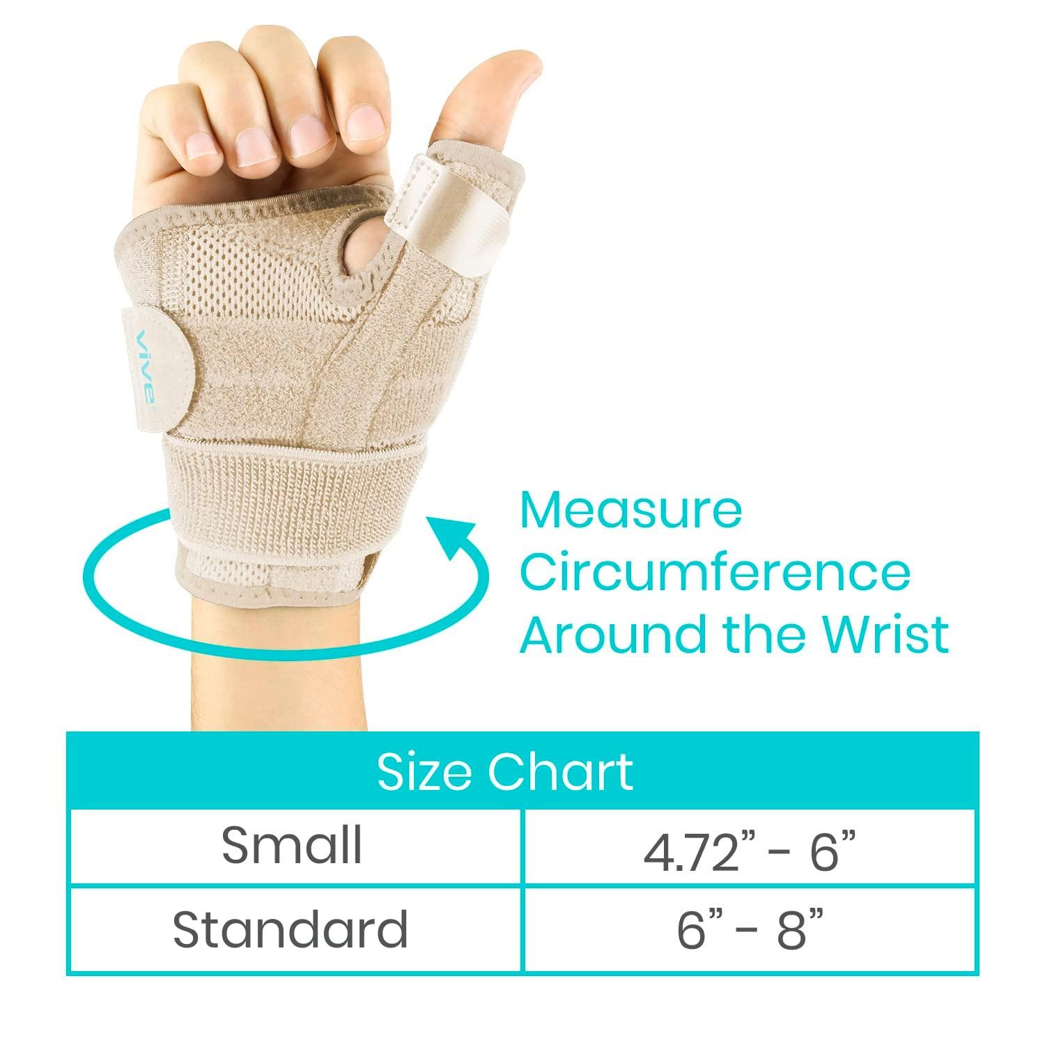 Vive Thumb & Wrist Brace - Spica Splint for Carpal Tunnel, Tendonitis ...