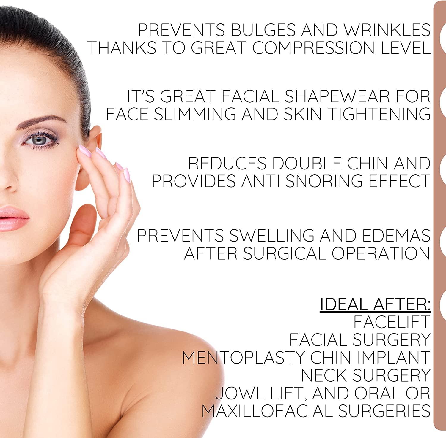 Face Slimmer Chin Compression Bandage Strap - Black Medium (Pack of 1 ...