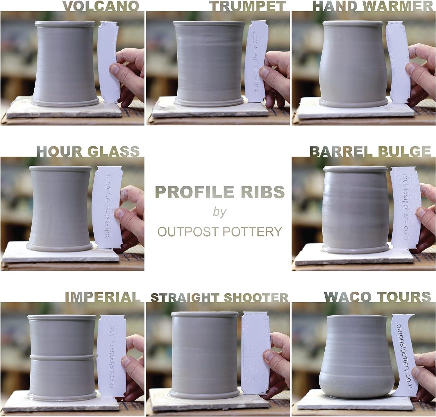 OUTPOST POTTERY Profile Ribs Mug Bundle - 4 Profile Ribs - 9 Profiles ...