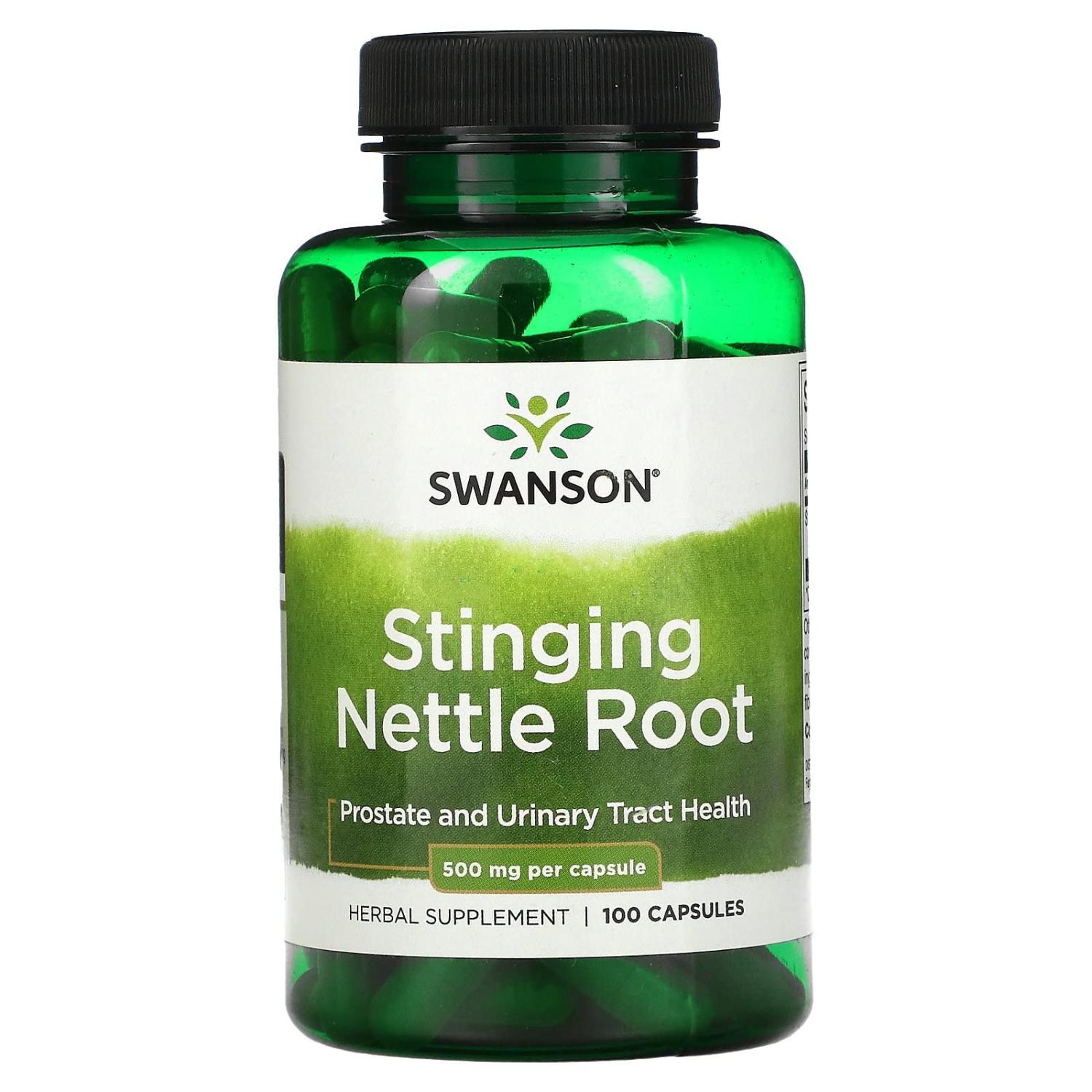 Swanson Stinging Nettle Root 500mg 100 Caps - Pack of 3 | Natural ...