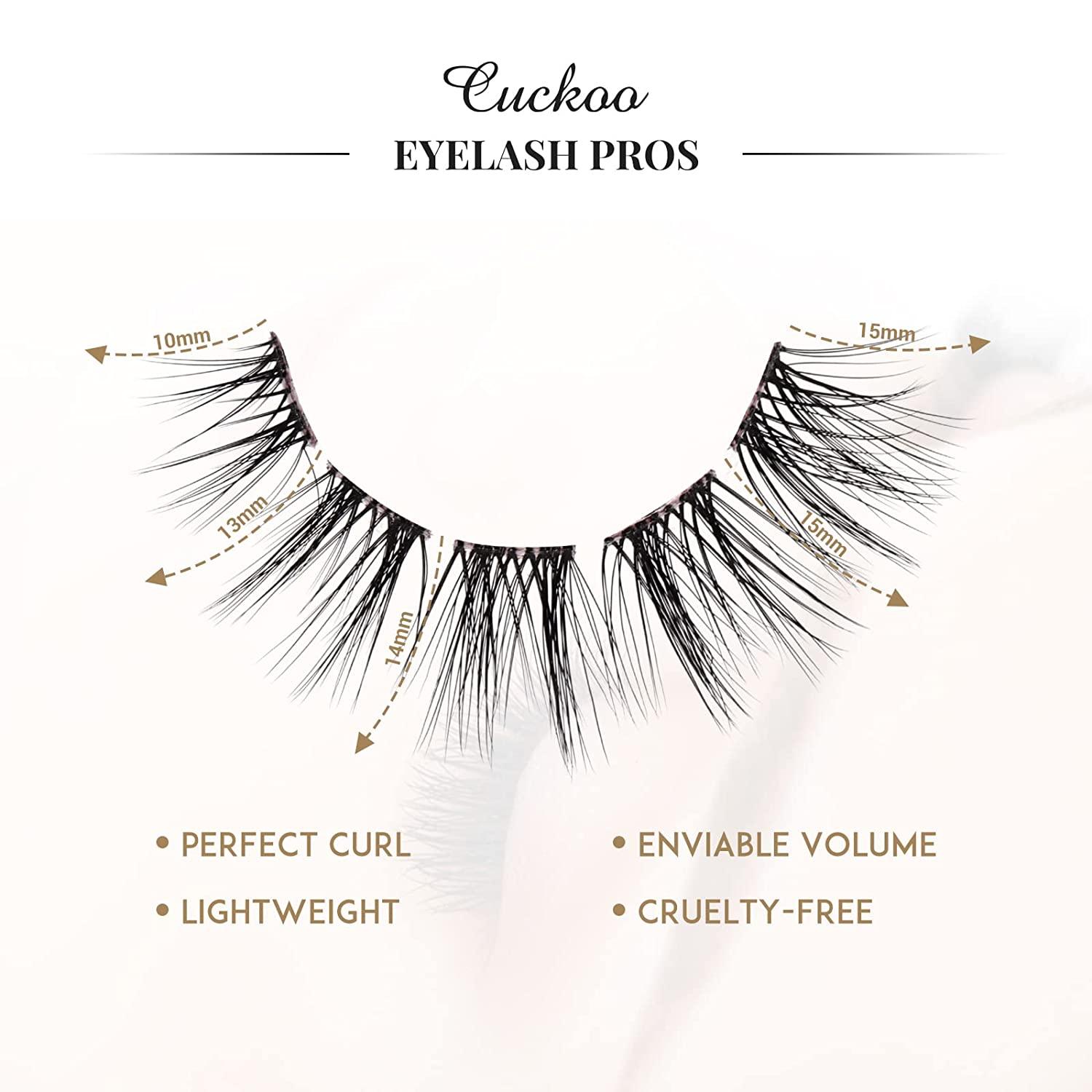 Cuckoo DIY Individual Lash Extension Set - 3 Pairs Volume Wispies for ...