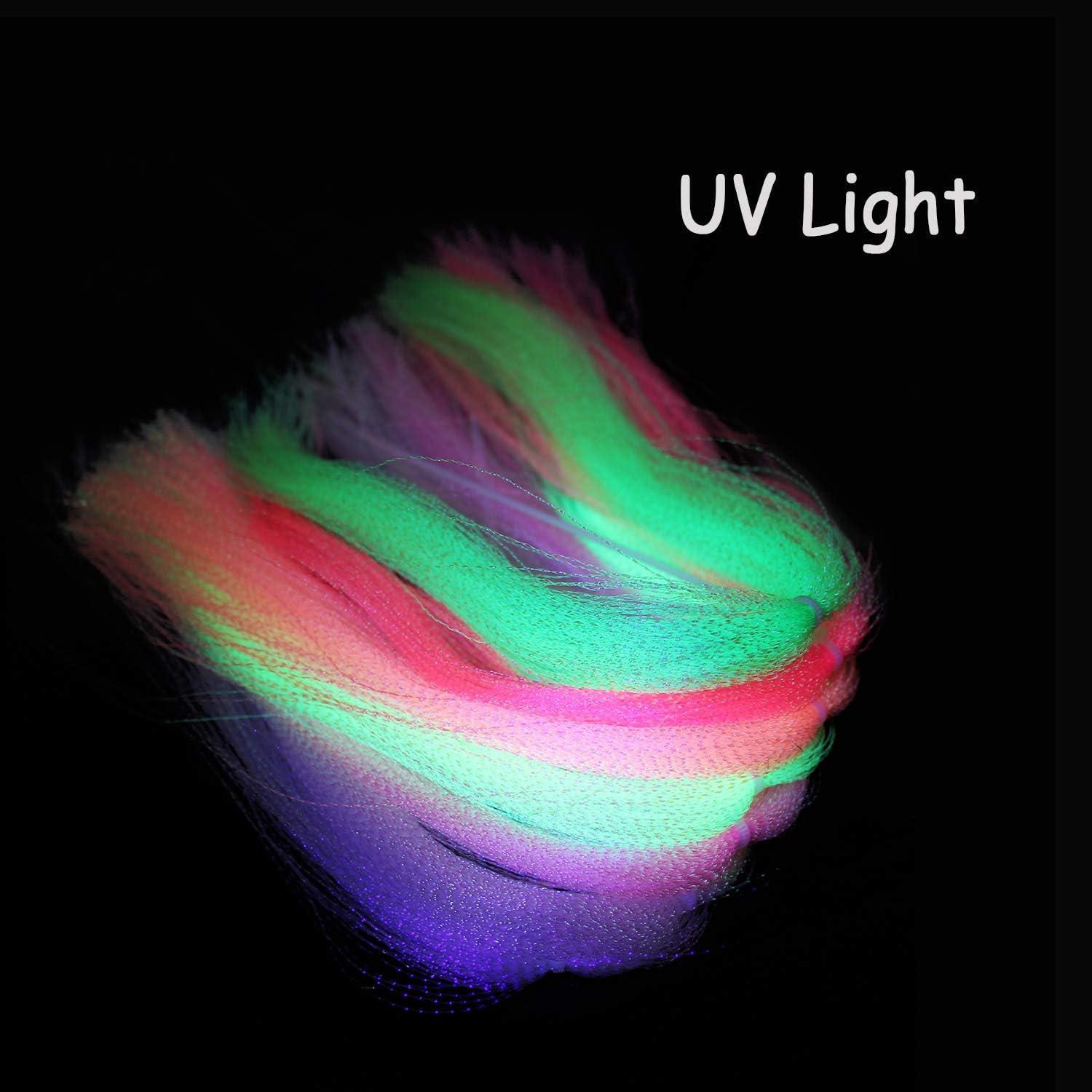 Tigofly 14 Pack UV Crystal Flash Holographic Tinsel Sparkle Streamer ...