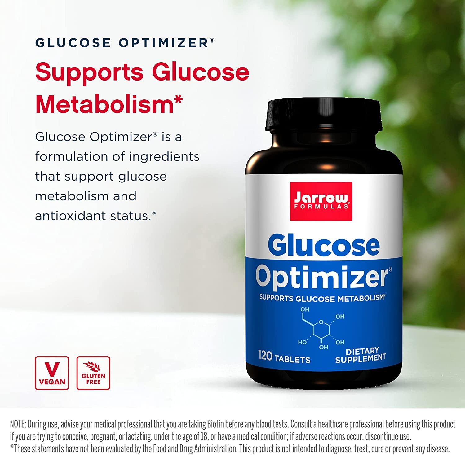 Jarrow Formulas Glucose Optimizer 120 Tablets | Blood Sugar Support ...