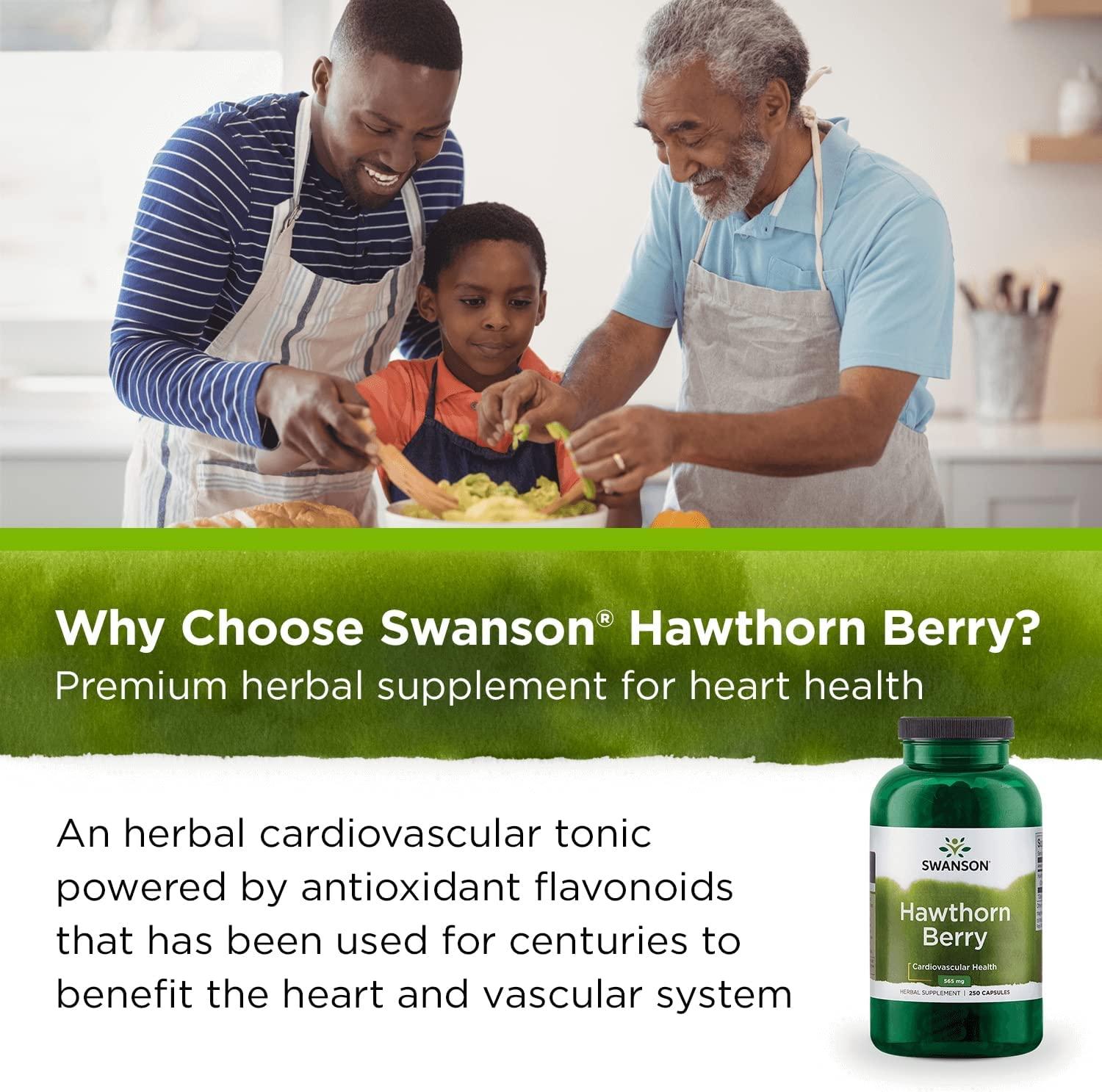 Swanson Hawthorn Berry 565 mg - 250 Capsules for Heart Health | Buy Now ...