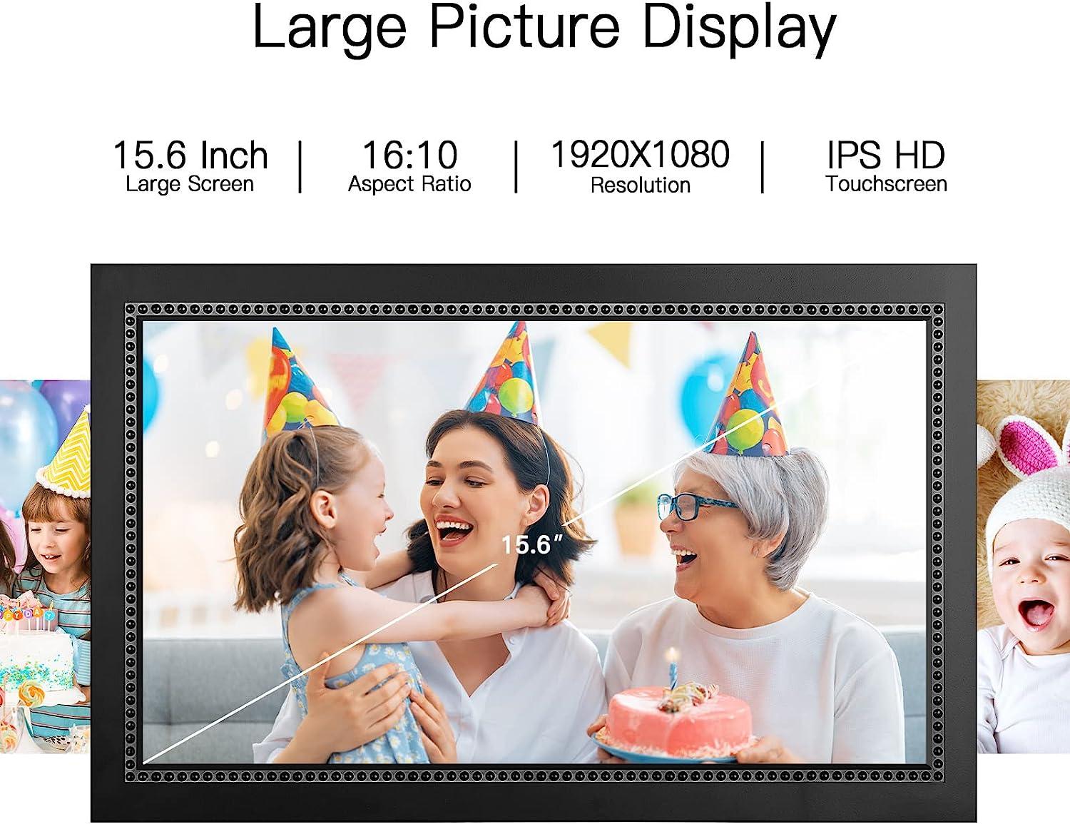 15.6 Inch Digital Picture Frame with 1920x1080 Full HD Touchscreen ...
