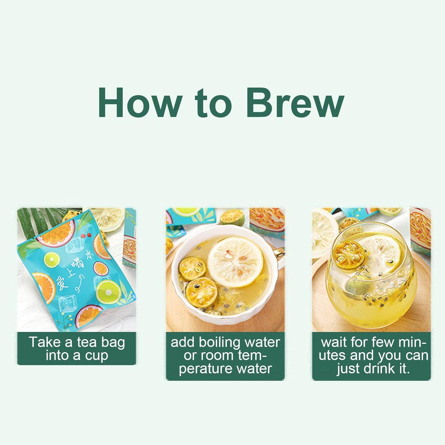 Fruit Tea Kumquat Passion Fruit Tea Refreshing Flavor Fatigue Relieving ...