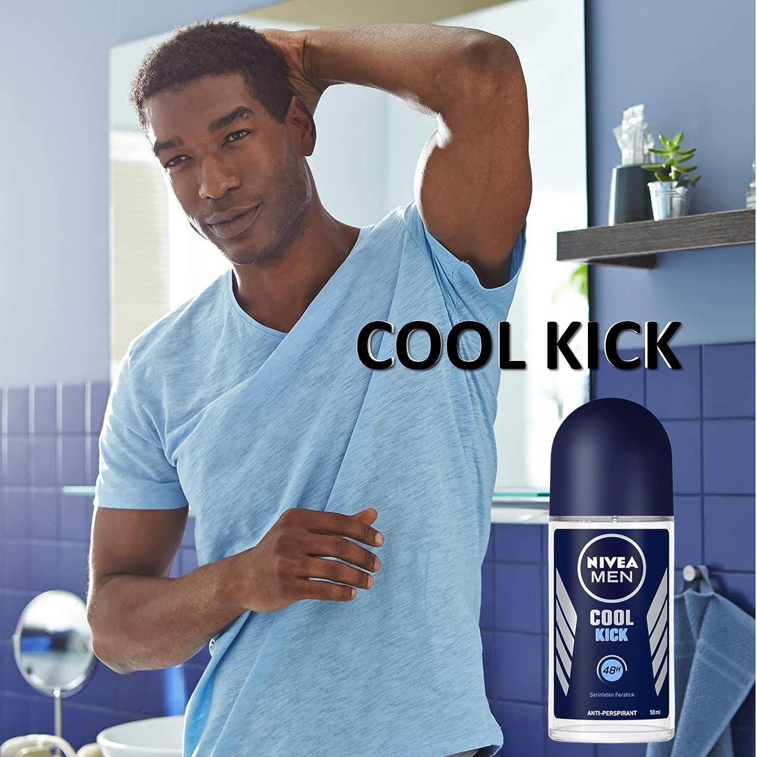Nivea Men Coolkick 6 Deodorant Roll On - Men Series | Long-lasting ...