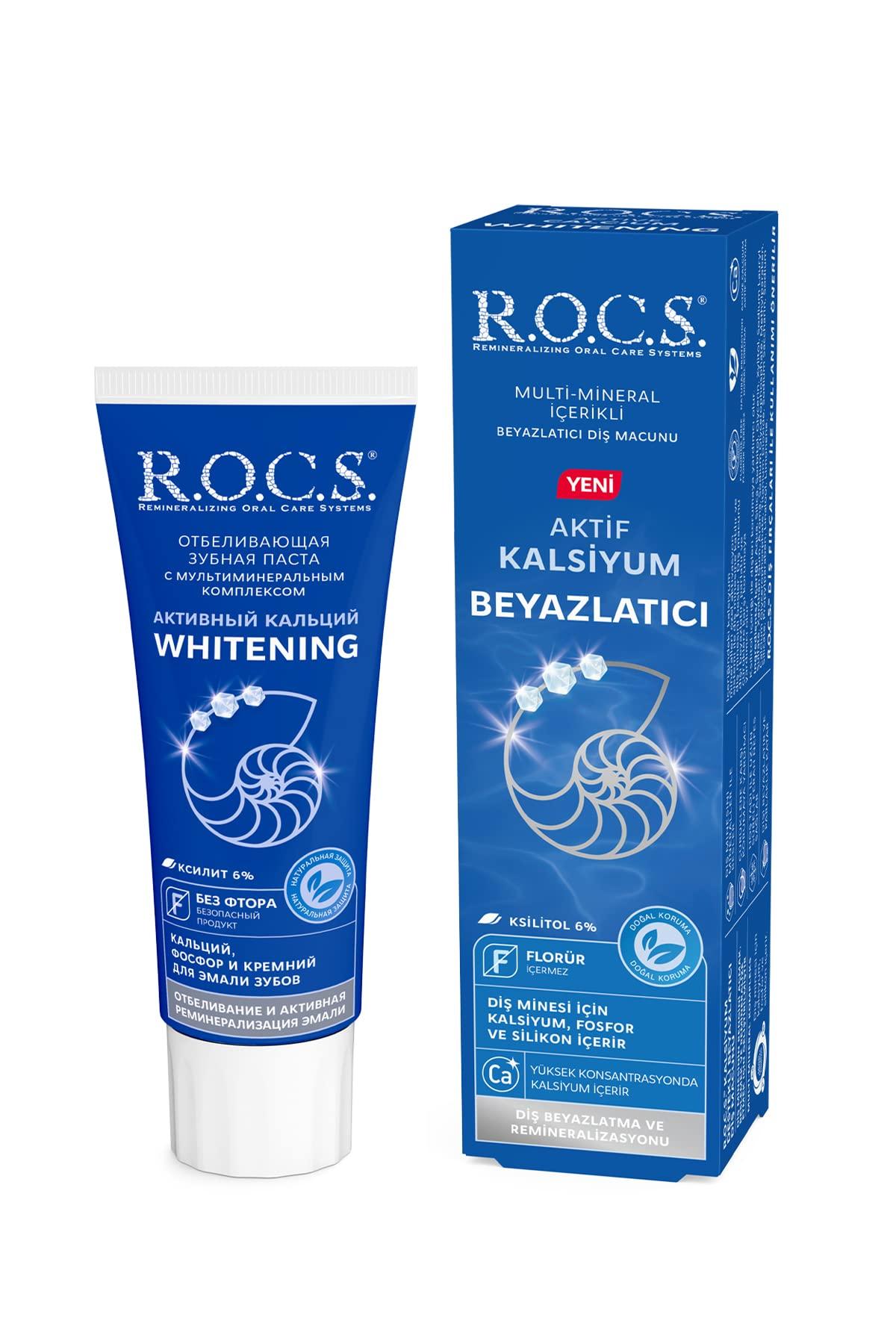 R.O.C.S. Vegan Toothpaste - Active Calcium Whitening 94g | Fluoride ...