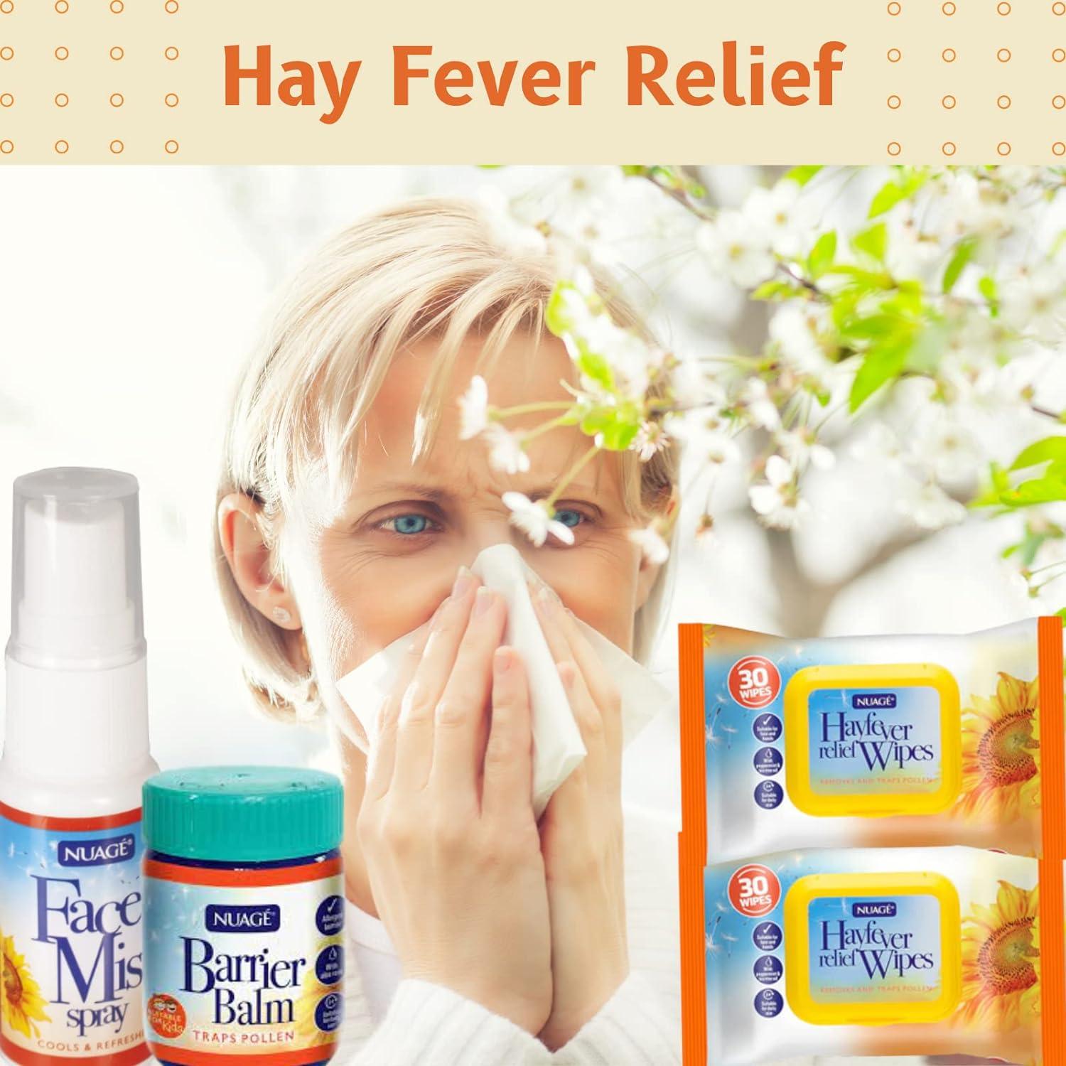Nuage Hayfever Relief - 2X Hayfever Wipes for Eyes Hayfever Balm ...