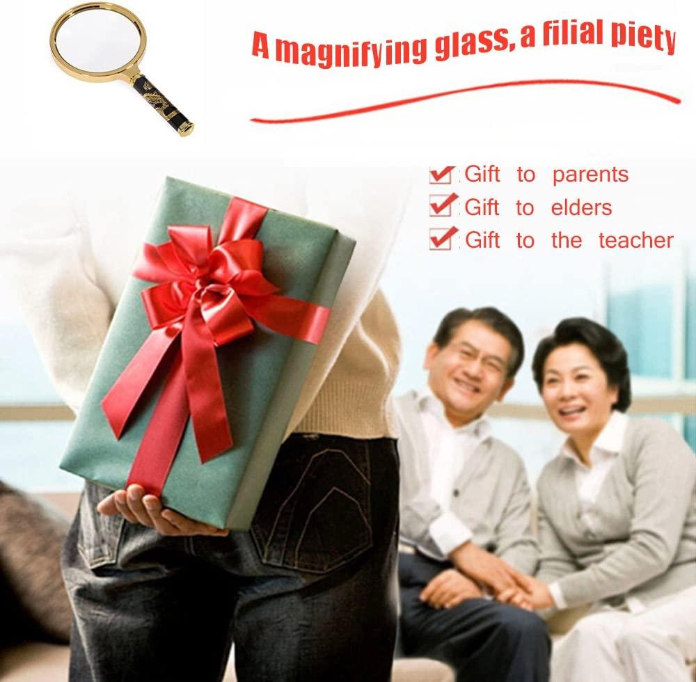 Magnifying Glass 6X + 8X Magnification Magnifier Handheld Magnifier for ...