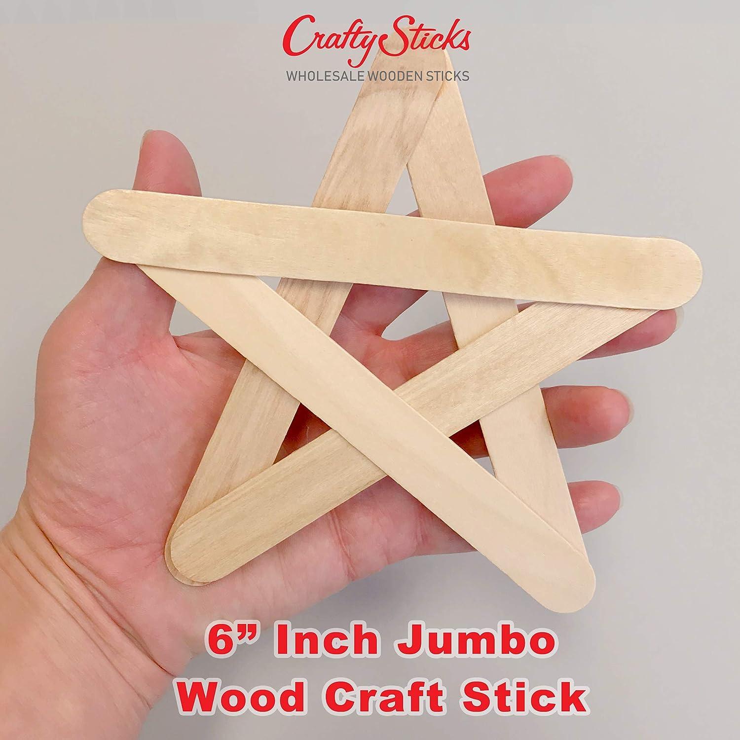 100 Count 6 Inch Jumbo Black Wood Craft Popsicle Sticks | Buy Now with ...