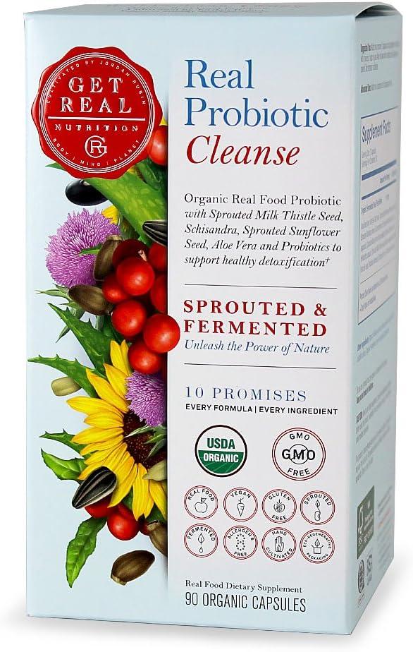 Real Probiotic Cleanse - 90 Organic Capsules for Gut Health - Jordan ...