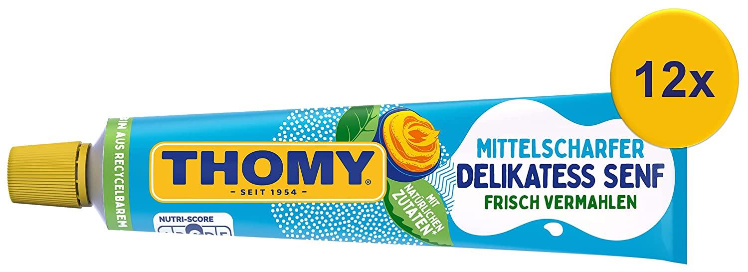 THOMY Delikatess Senf Mittelscharf Tube 200ml - Medium Hot Mustard ...